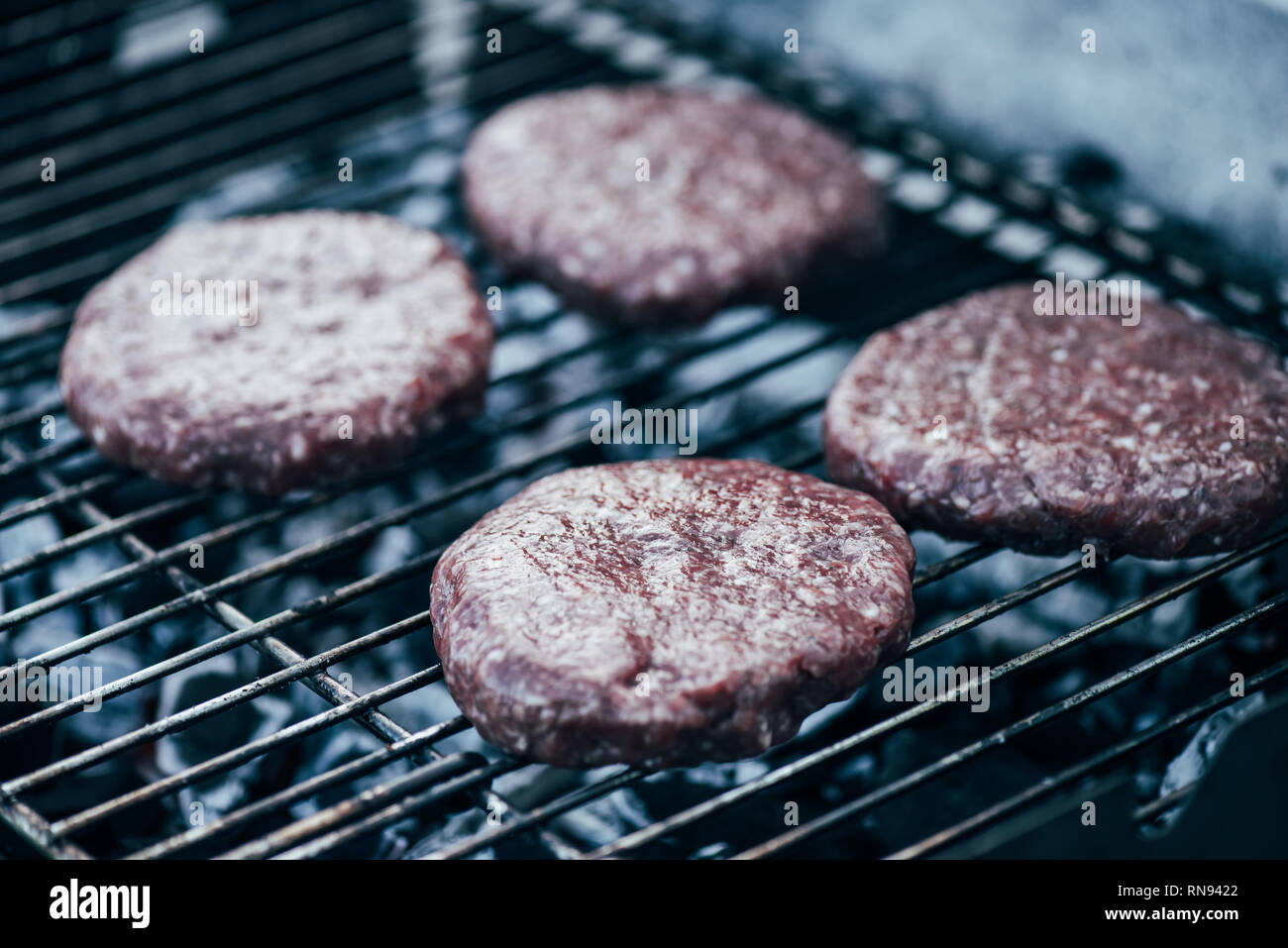 Uncooked burger and bbq hi-res stock photography and images - Alamy