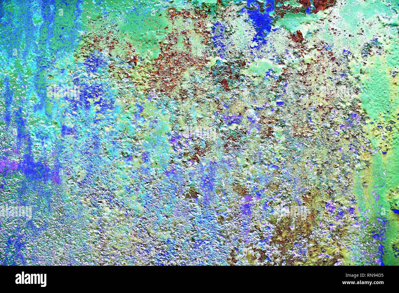 Close up surface of aged and weathered rusty metal surfaces in high ...