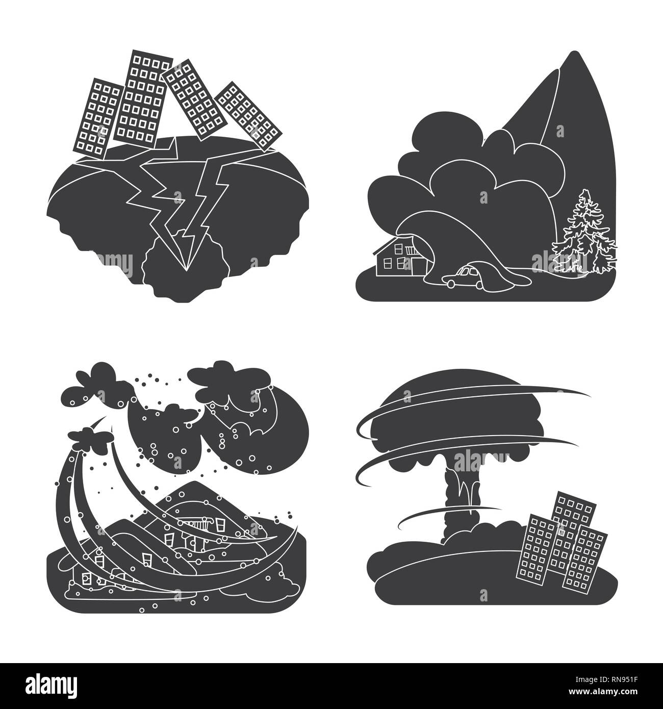 Vector design of calamity and crash logo. Collection of calamity and ...