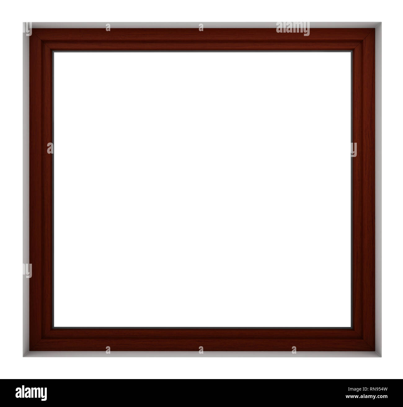 3d render of wooden window frame isolated on white background Stock ...