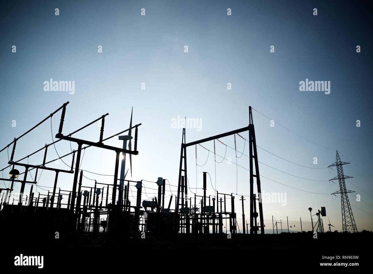 Closeup of an electrical substation Stock Photo - Alamy