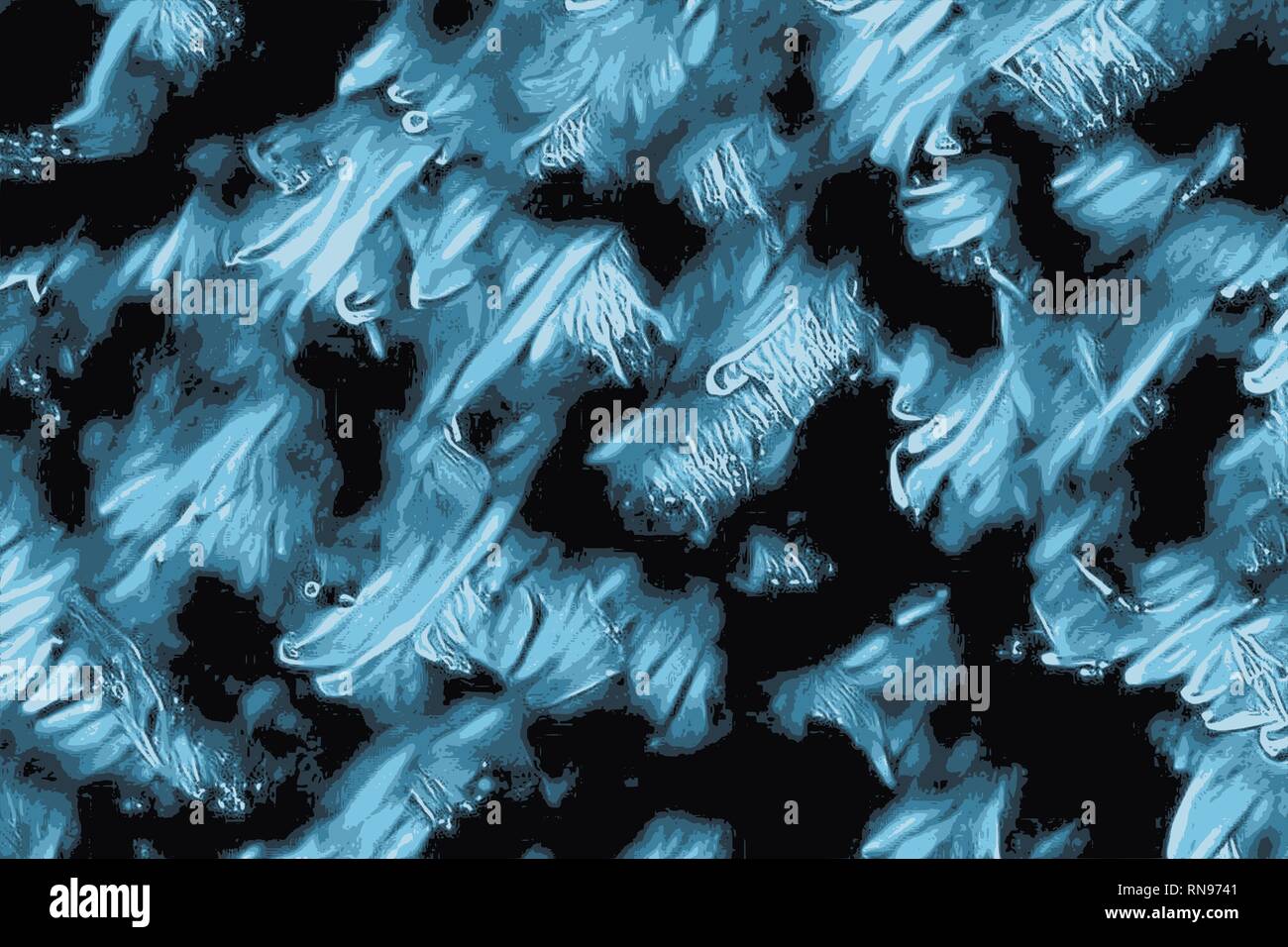 Abstract neon glowing or blue filaments in the dark night Stock Photo ...