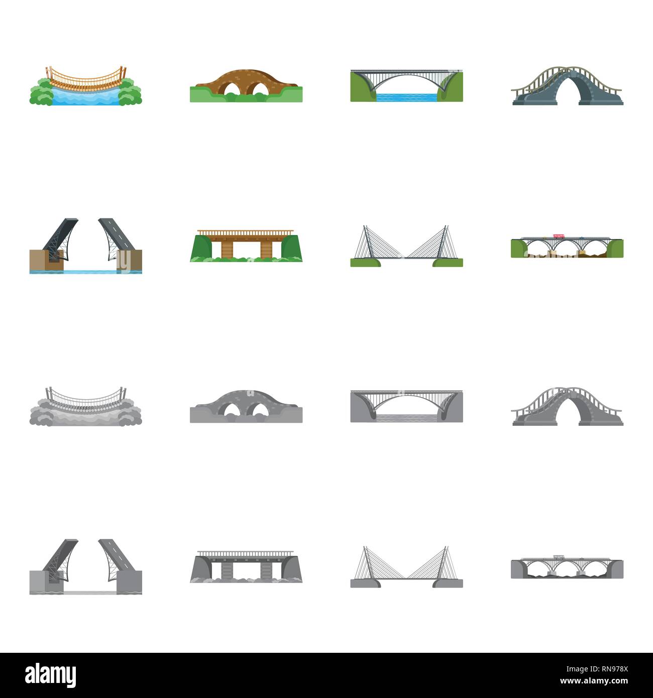 Vector illustration of connection and design icon. Collection of connection and side stock ...