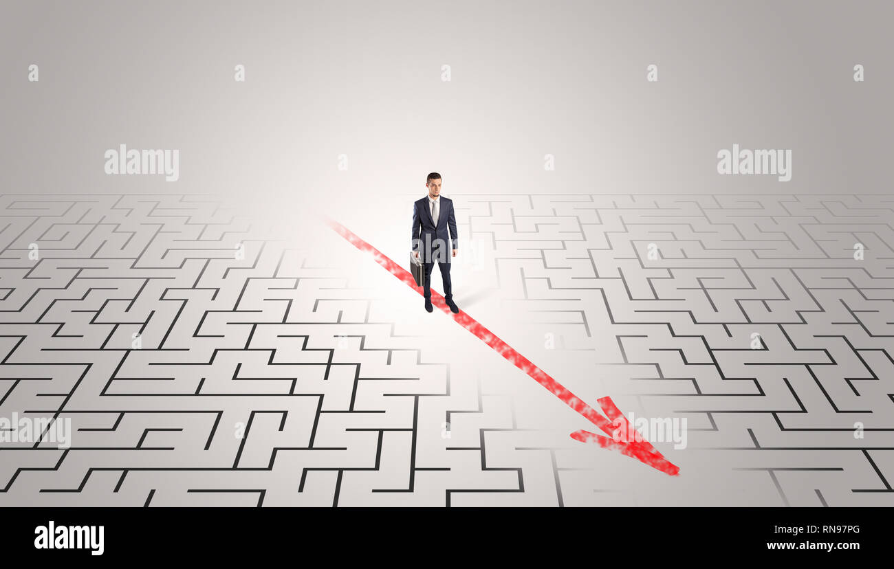 Straight through maze hi-res stock photography and images - Alamy