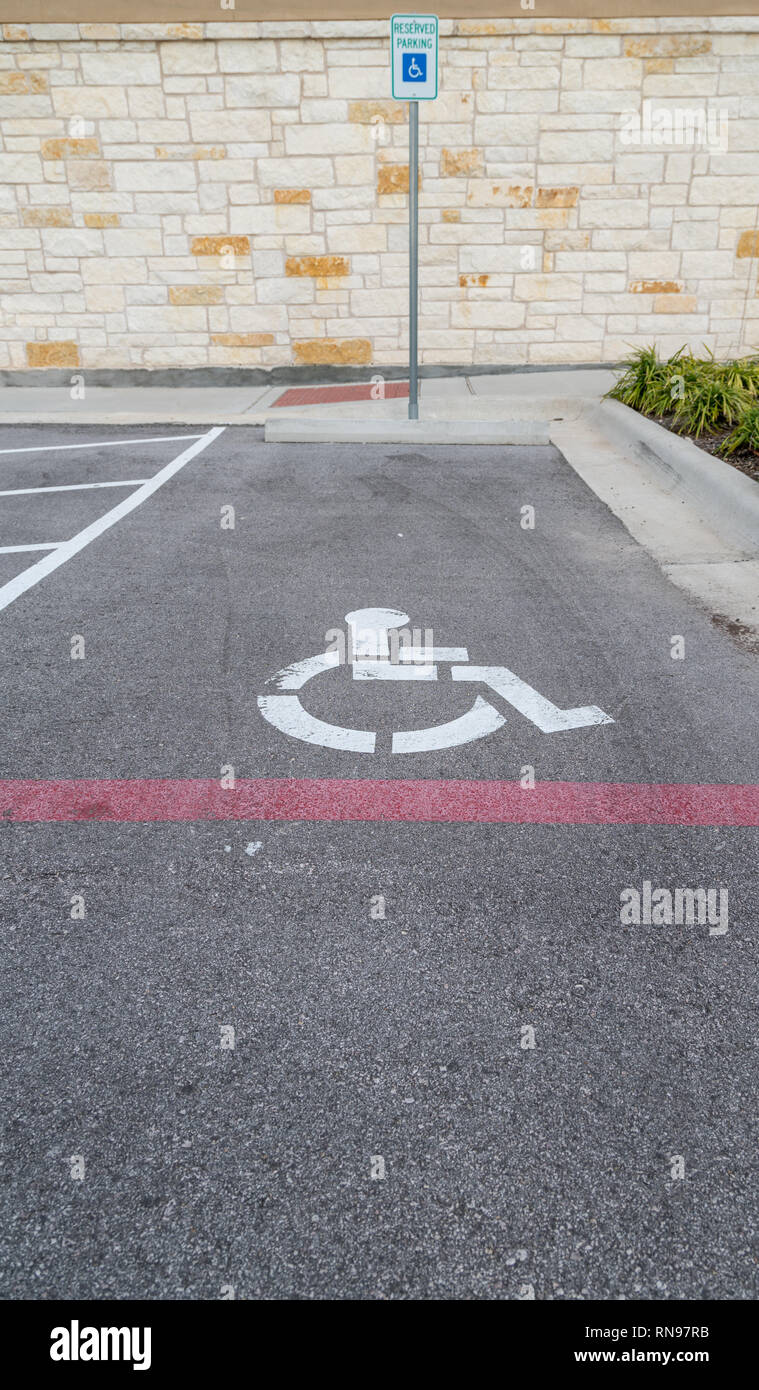View of Handicap PArking Slot During the Day Stock Photo - Alamy
