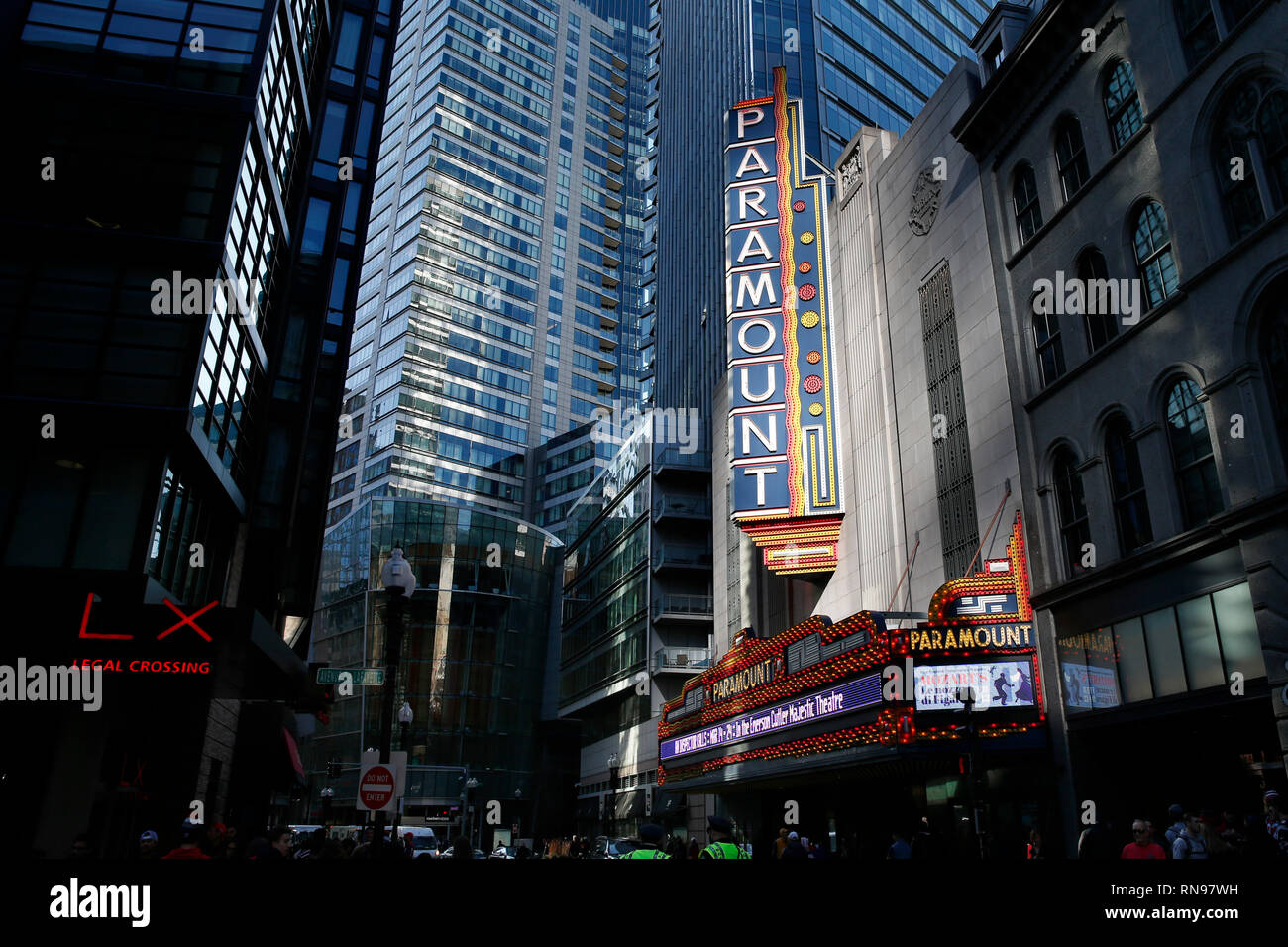 Paramount Theater marquee downtown Boston Massachusetts USA Stock Photo ...