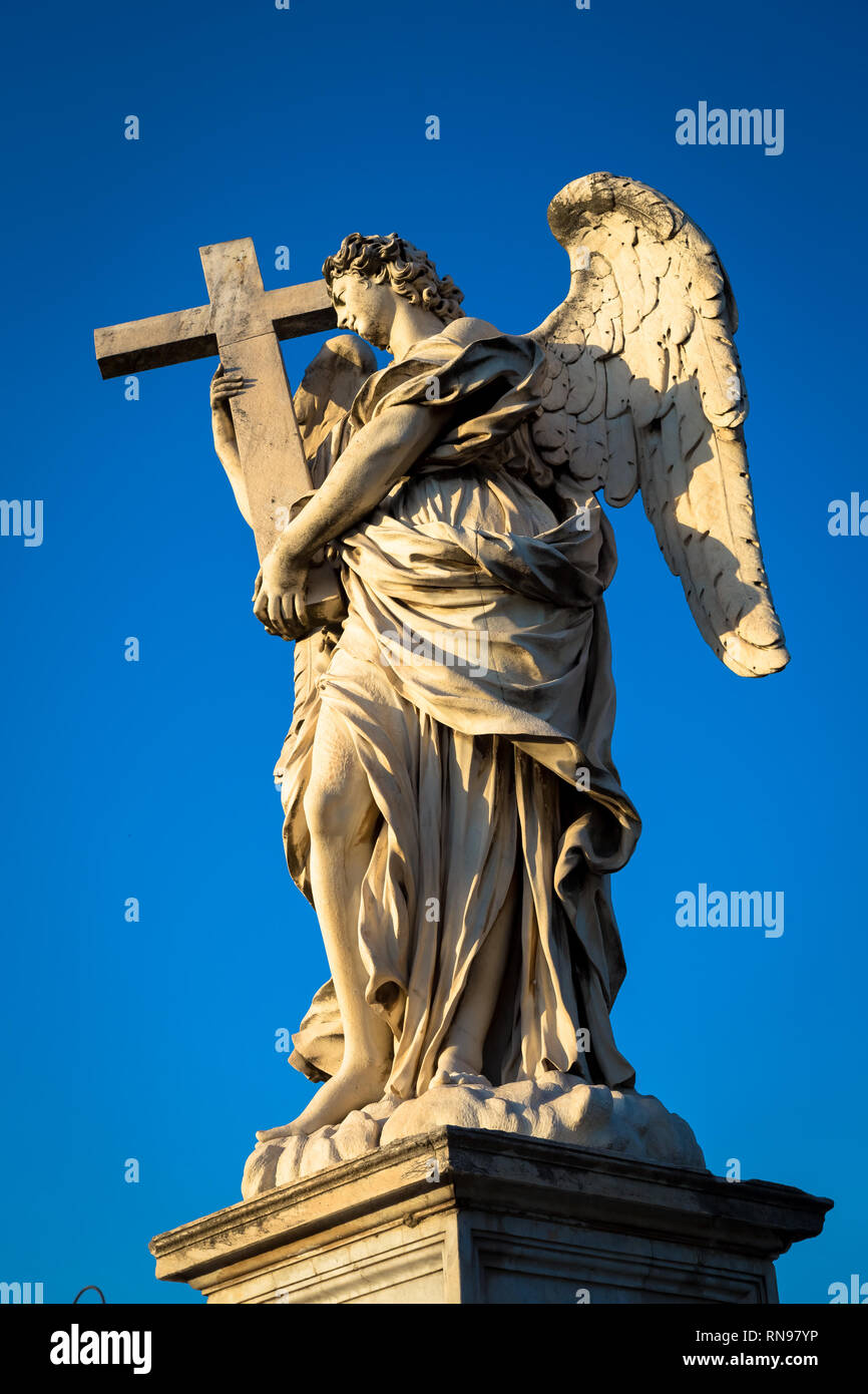 Blue gothic angel statue praying hi-res stock photography and images ...