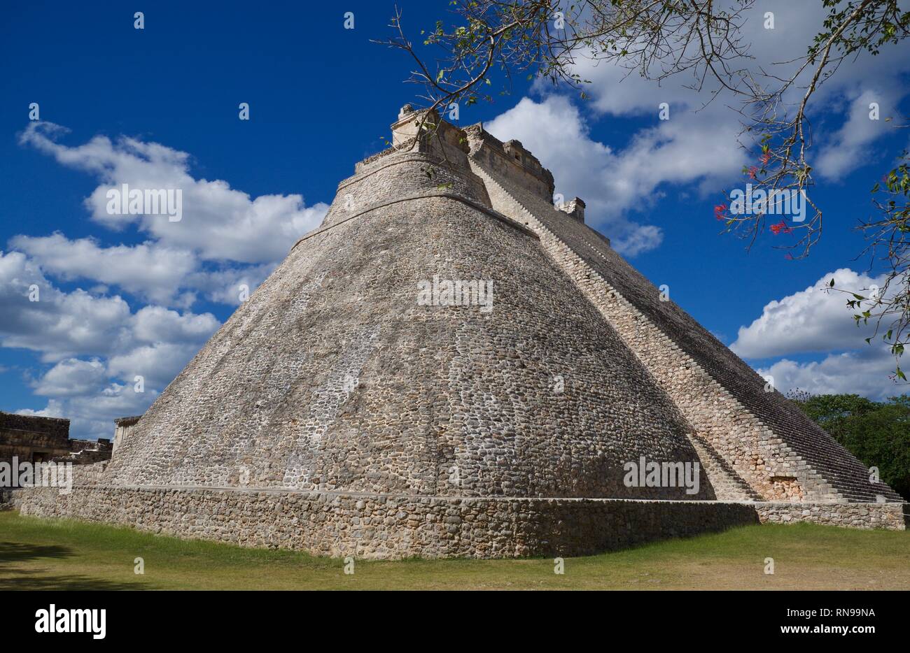 Pyramid of the Magician, Uxmal, ruins of Mayan city in Yucatan, Mexico ...