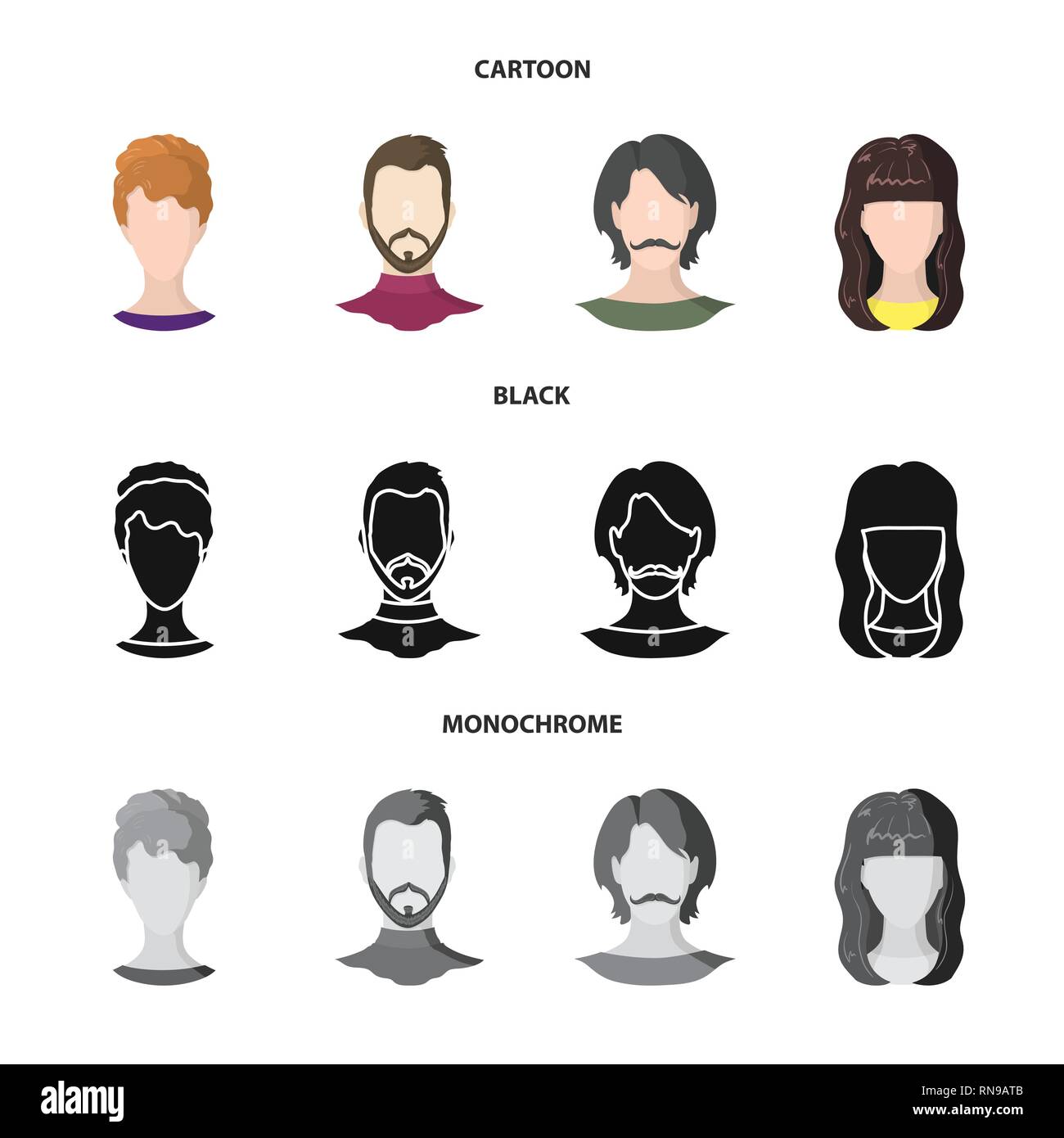 Vector illustration of professional and photo sign. Set of professional ...