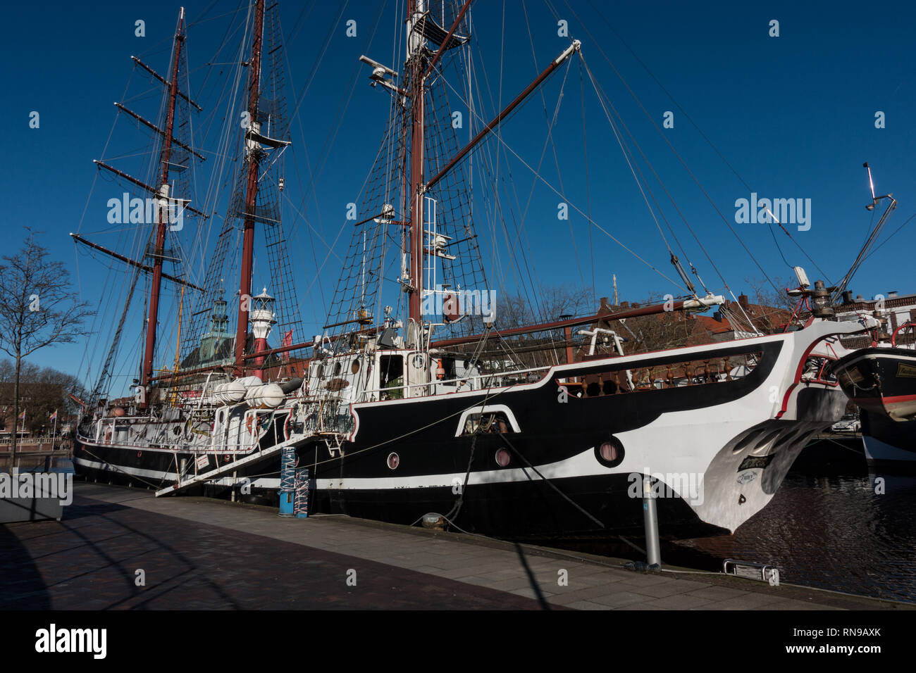 Hotel ship Barkentine Heureka. Emden. Germany Stock Photo - Alamy