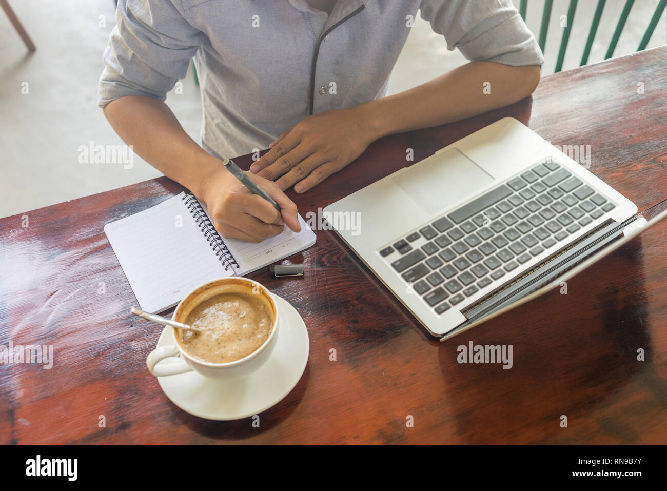 Man business take notes notebook work hi-res stock photography and ...