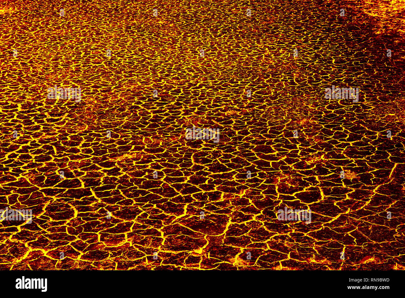 heat red cracked ground texture after eruption volcano Stock Photo - Alamy