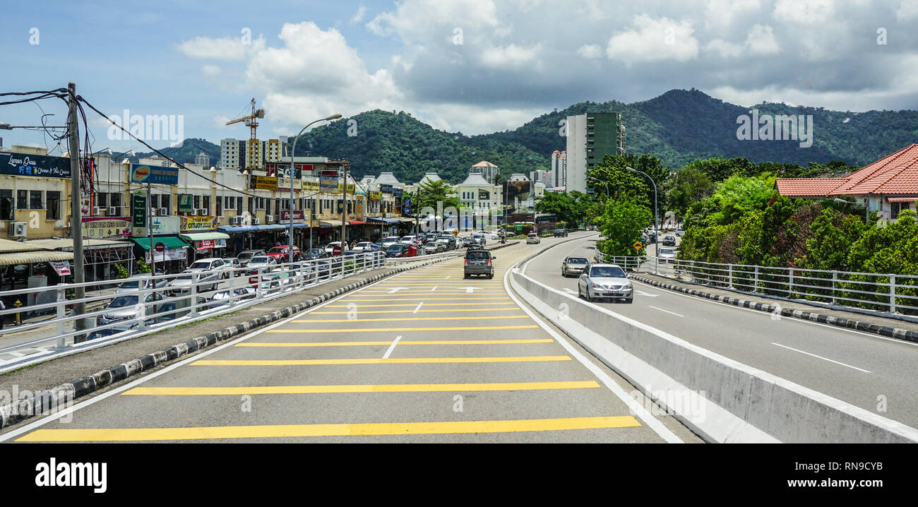 Penang, Malaysia - Aug 21, 2014. Highway in Penang, Malaysia. Penang is ...