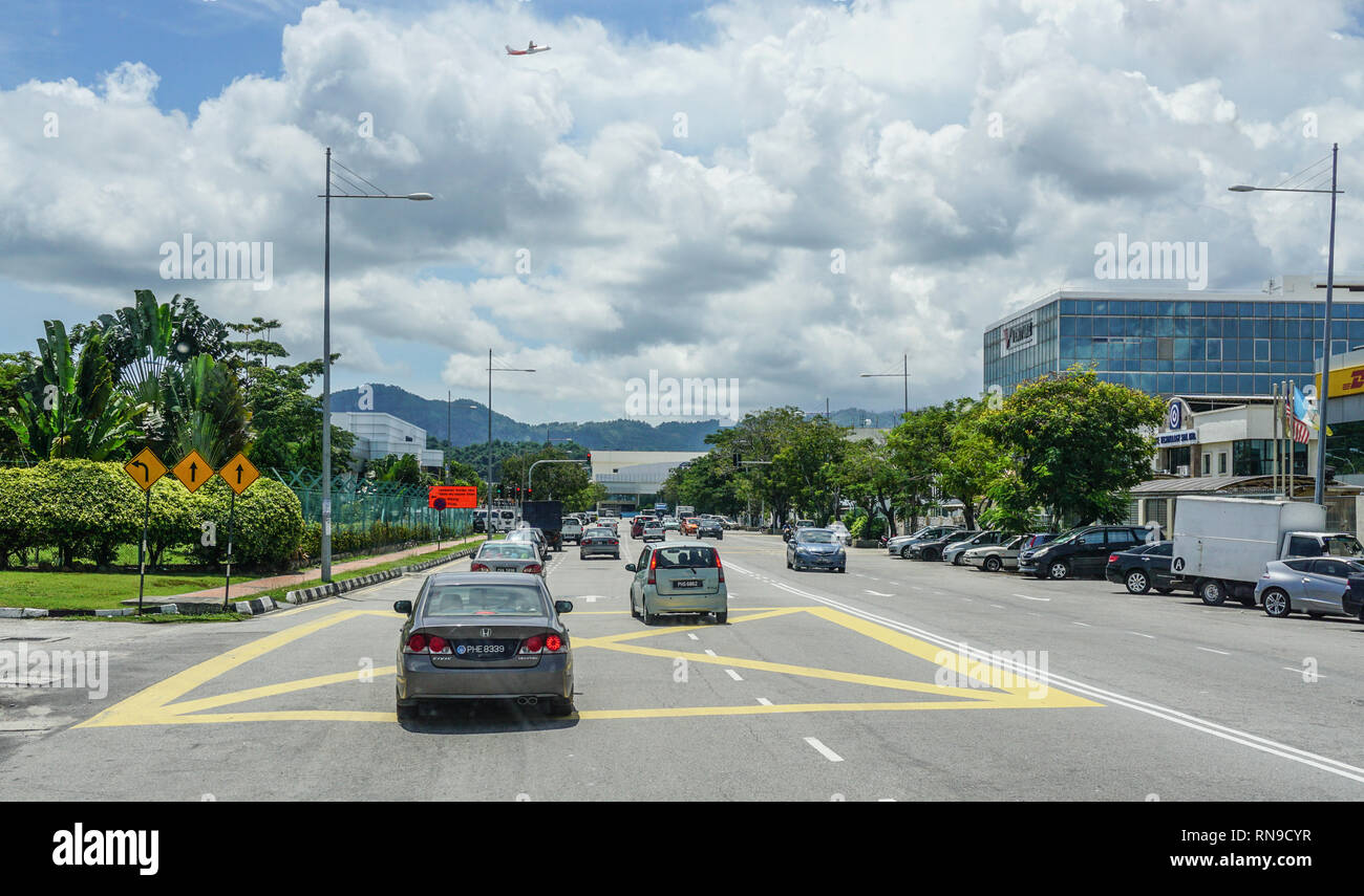 Penang, Malaysia - Aug 21, 2014. Highway in Penang, Malaysia. Penang is ...