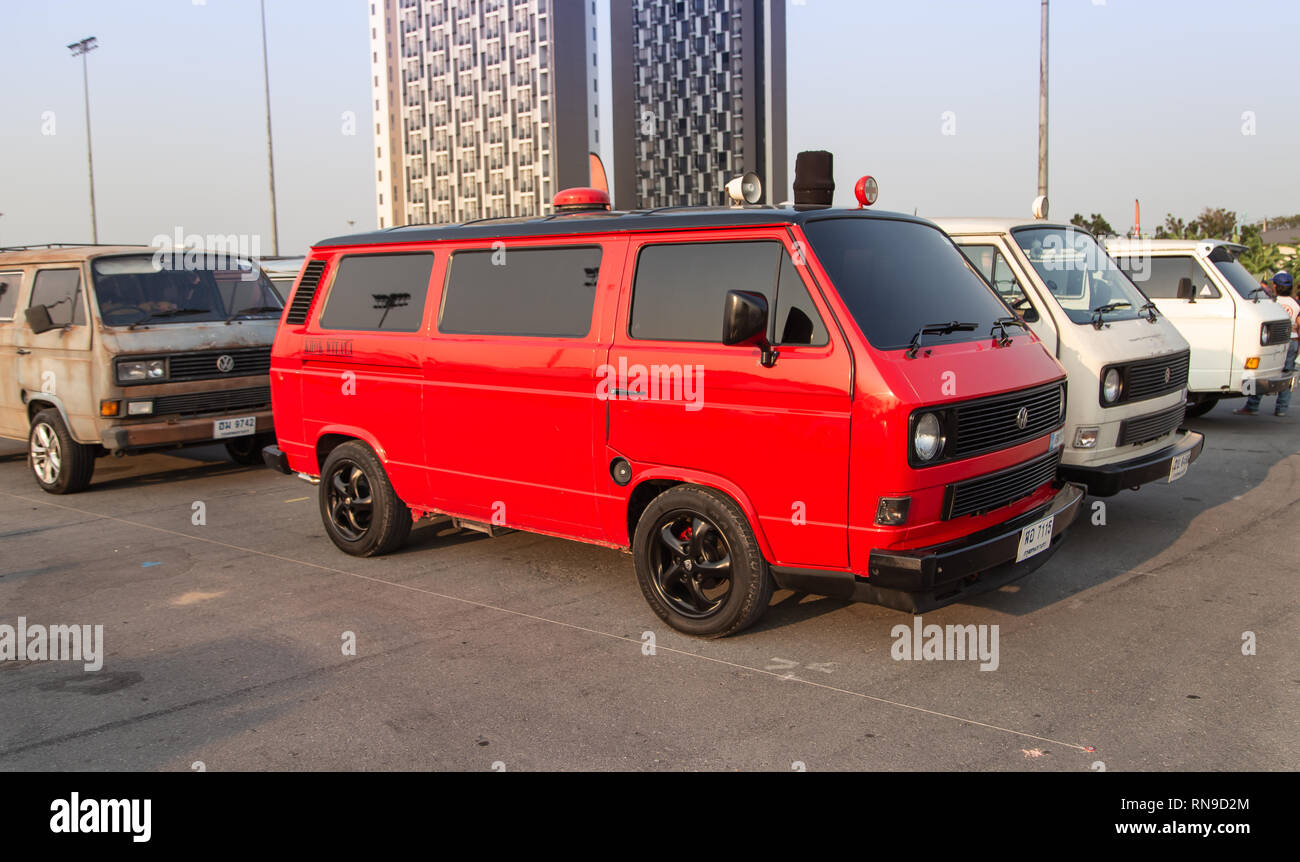 Bangkok, Thailand - February 9, 2019: Vintage Volkswagen van show in ...