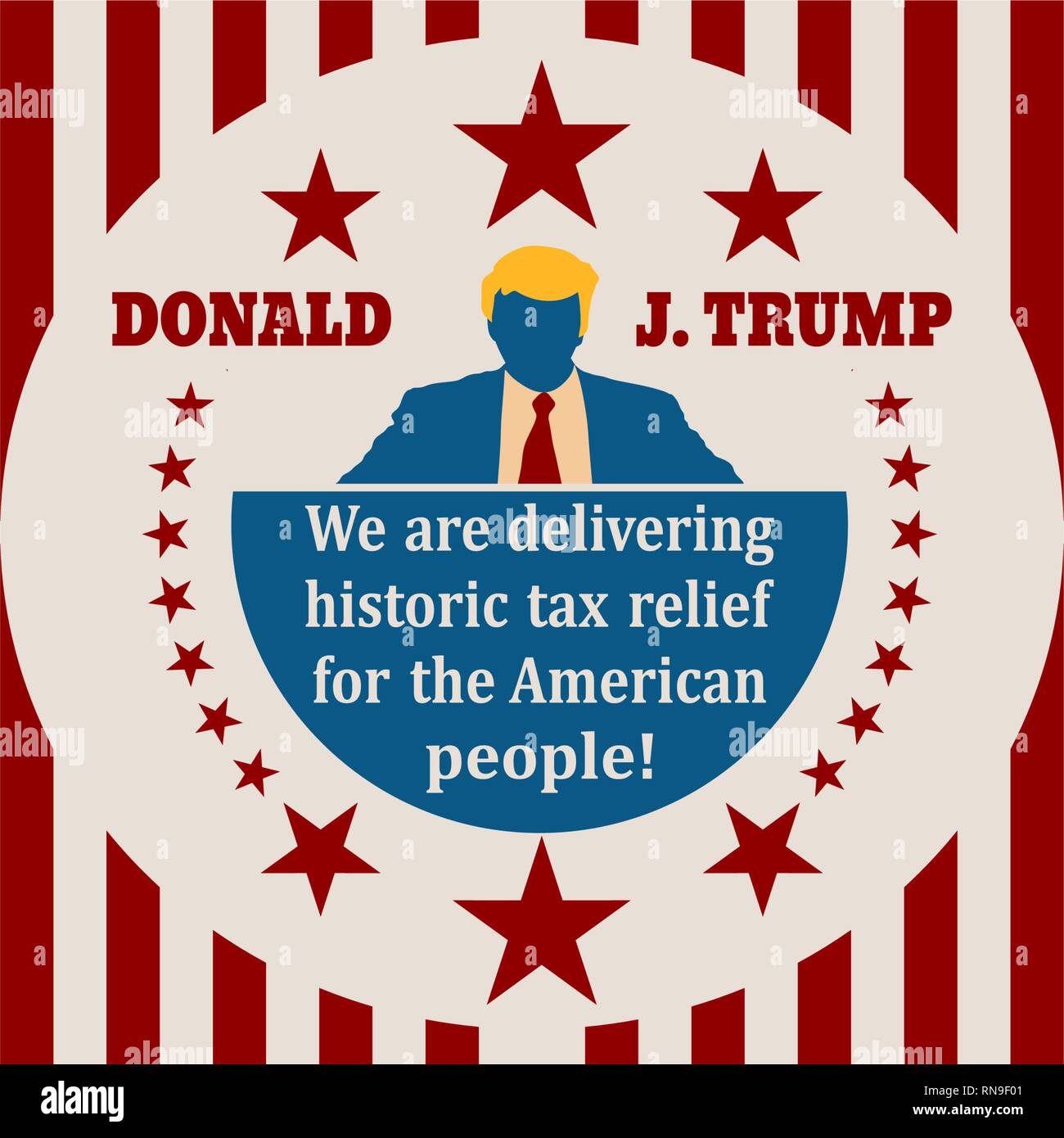 Man flat icon with Donald Trump quote Stock Vector Image & Art - Alamy