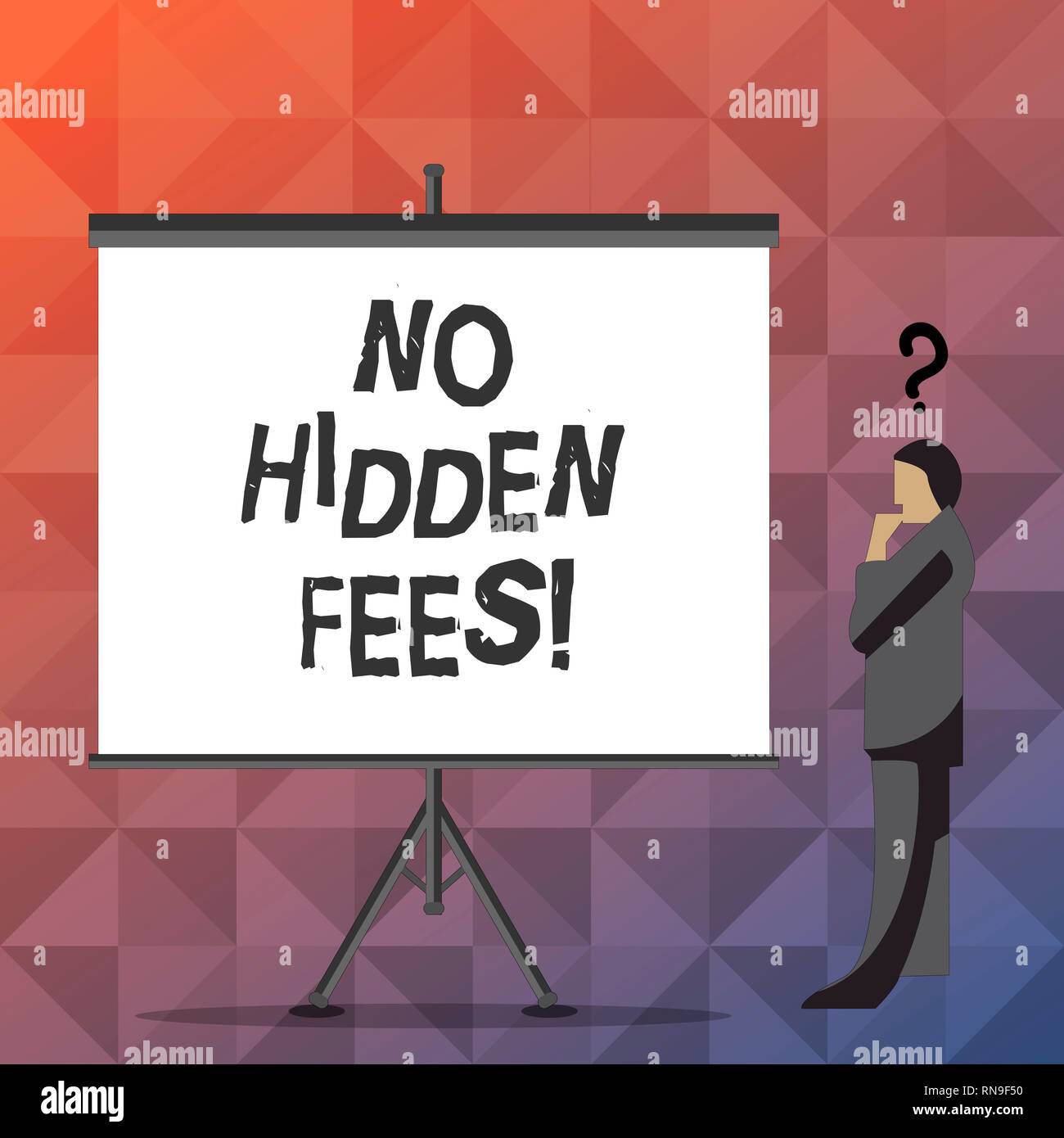 Handwriting text No Hidden Fees. Concept meaning Tagged price is the ...