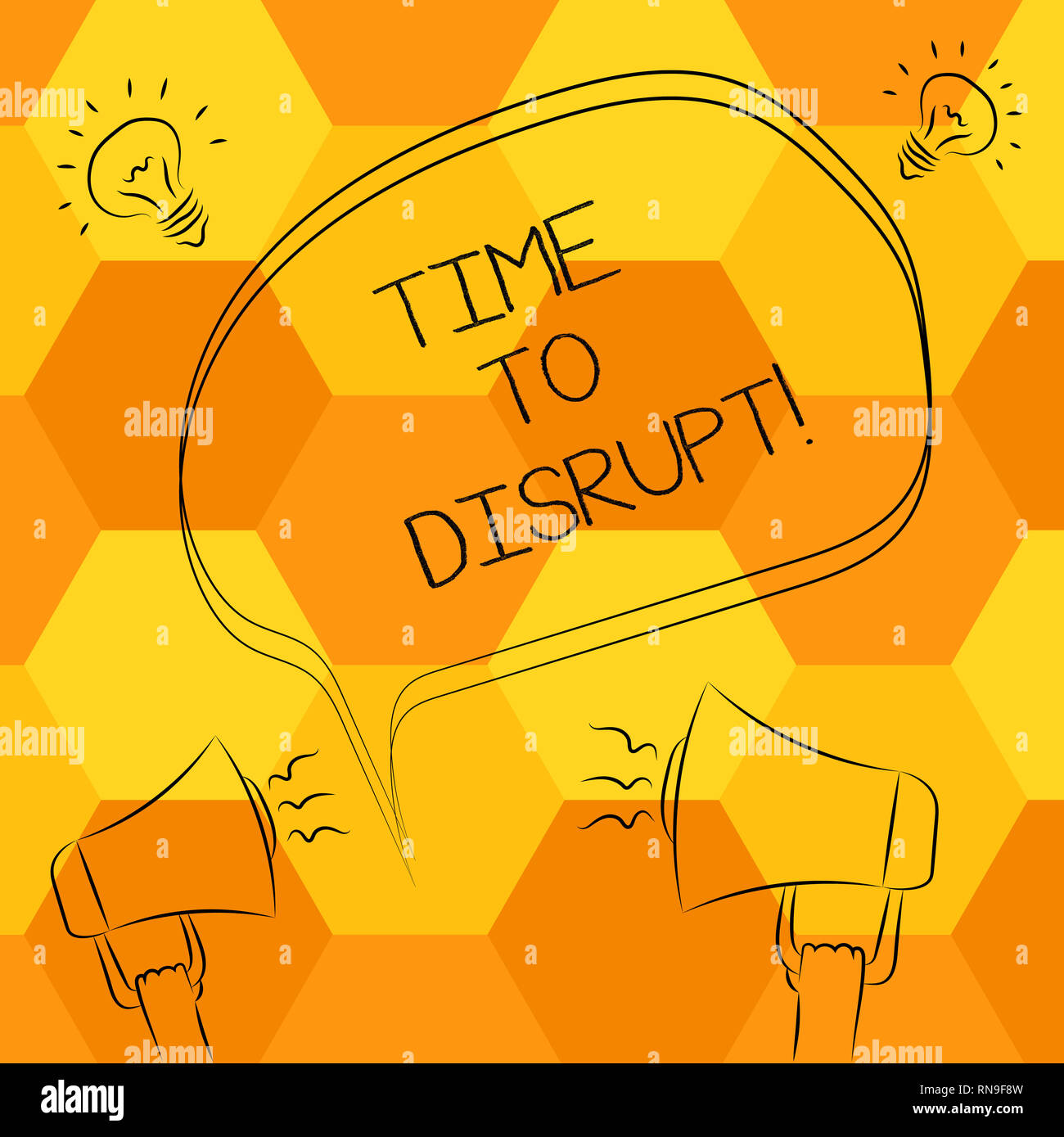 Handwriting text writing Time To Disrupt. Concept meaning Moment of ...