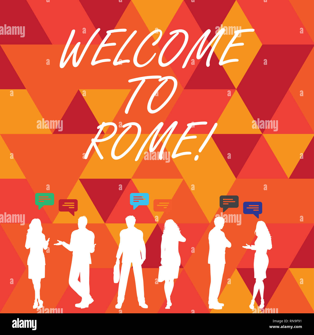 Word writing text Welcome To Rome. Business concept for Arriving to ...