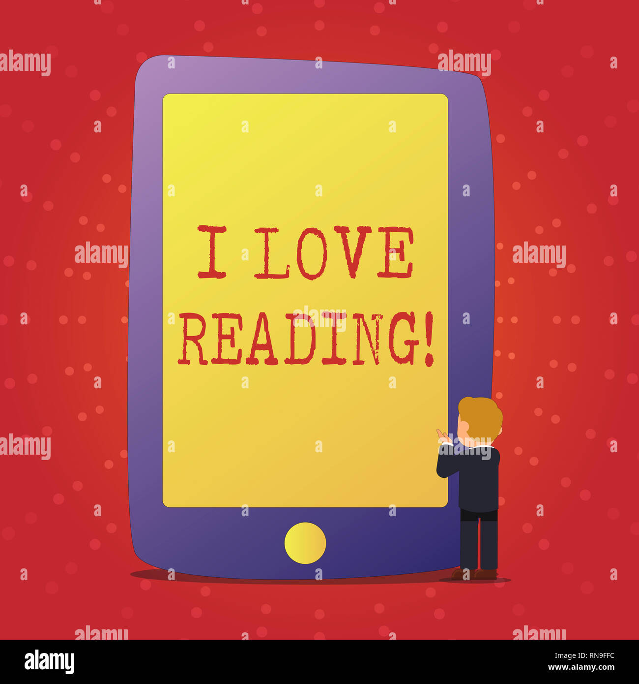 Text sign showing I Love Reading. Conceptual photo Affection for the ...