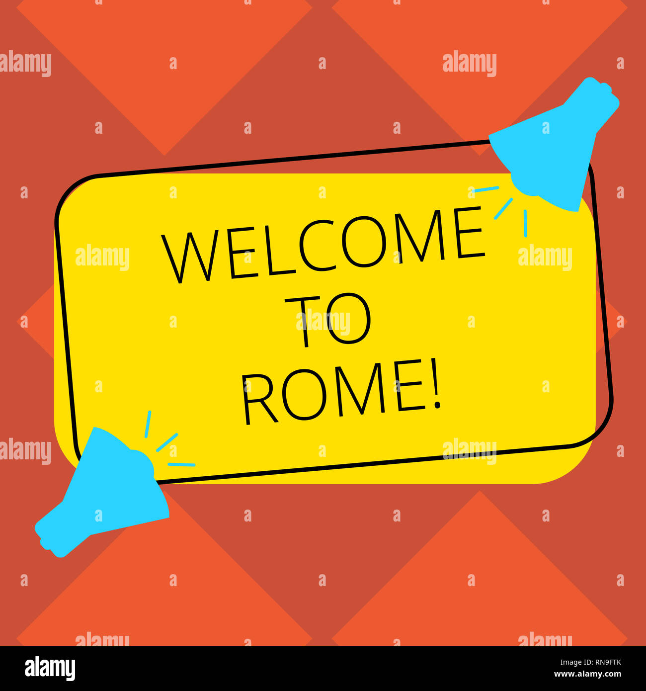 Handwriting text Welcome To Rome. Concept meaning Arriving to Italia ...