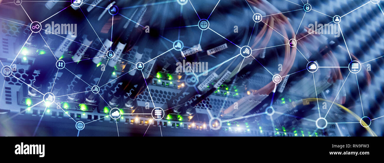 Telecommunication concept with abstract network structure and server ...