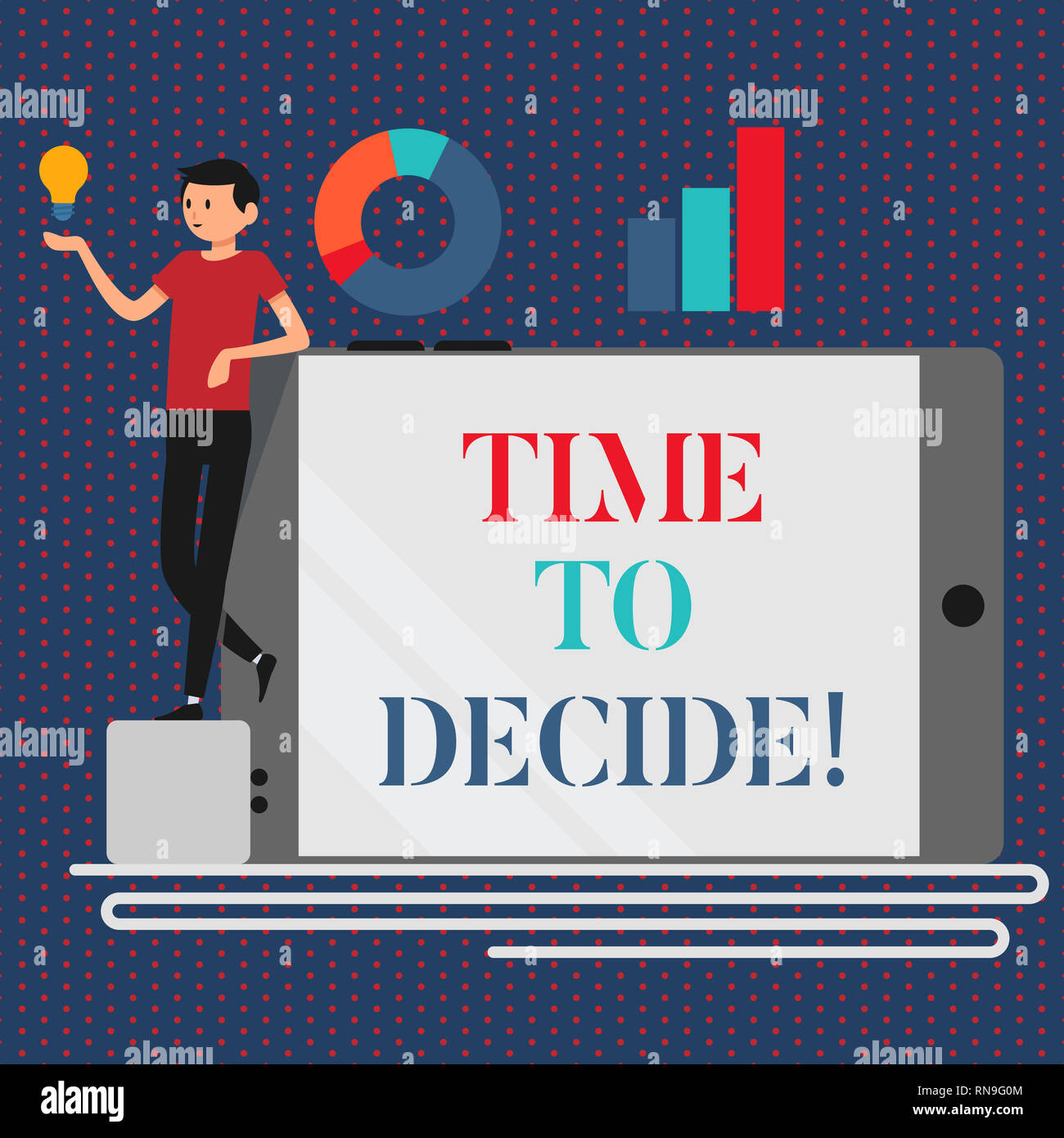 Conceptual hand writing showing Time To Decide. Business photo ...