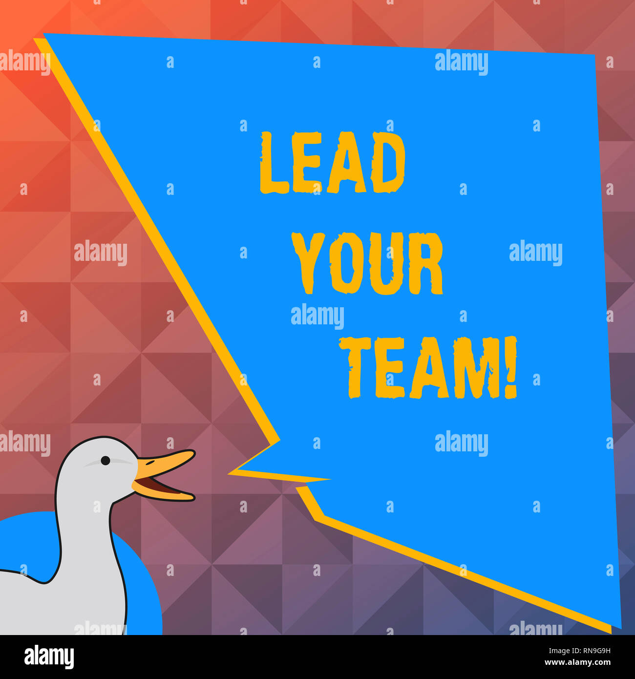 Handwriting text Lead Your Team. Concept meaning Be a good leader to ...