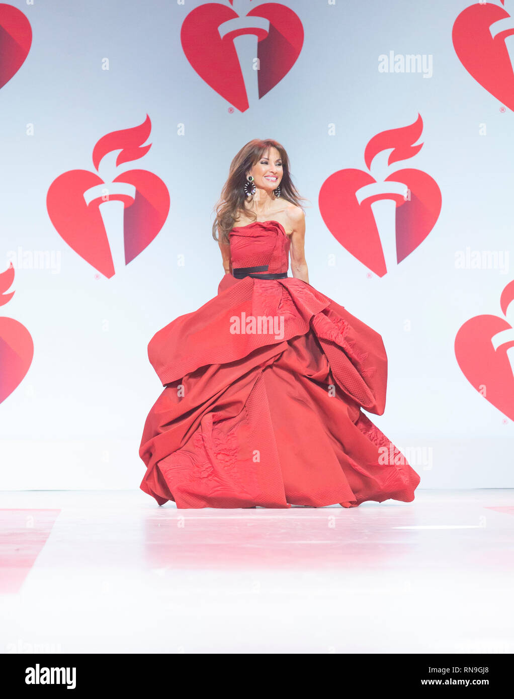 New York, NY - February 7, 2019: Susan Lucci wearing dress by Rubin ...