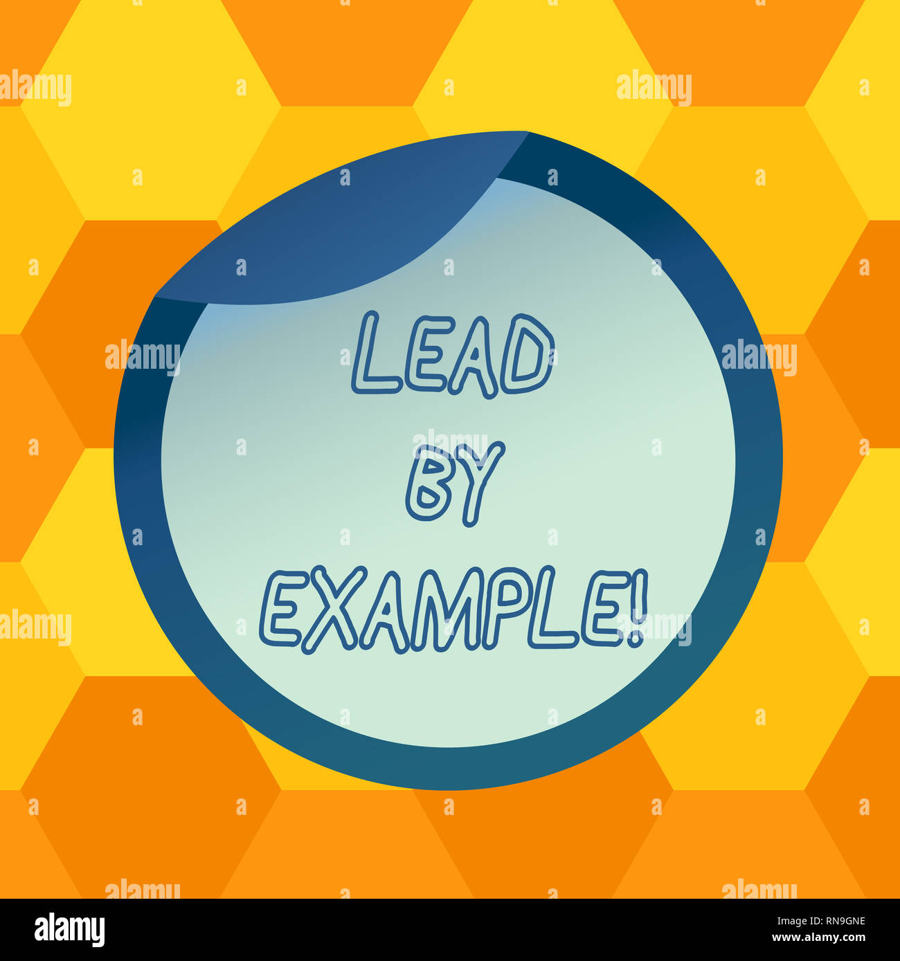 Handwriting text Lead By Example. Concept meaning Be a mentor leader ...