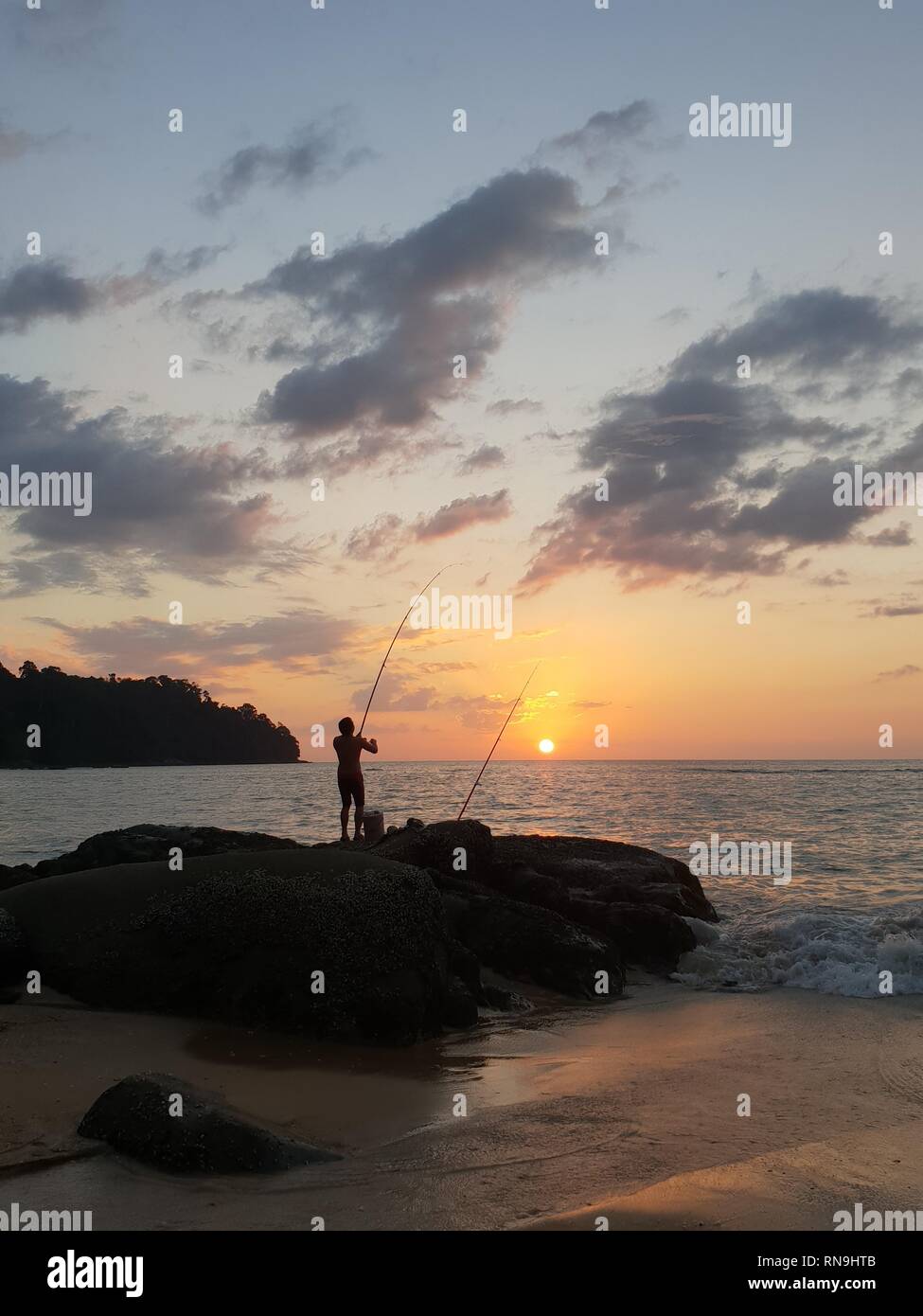 Fishermen sunset hi-res stock photography and images - Alamy