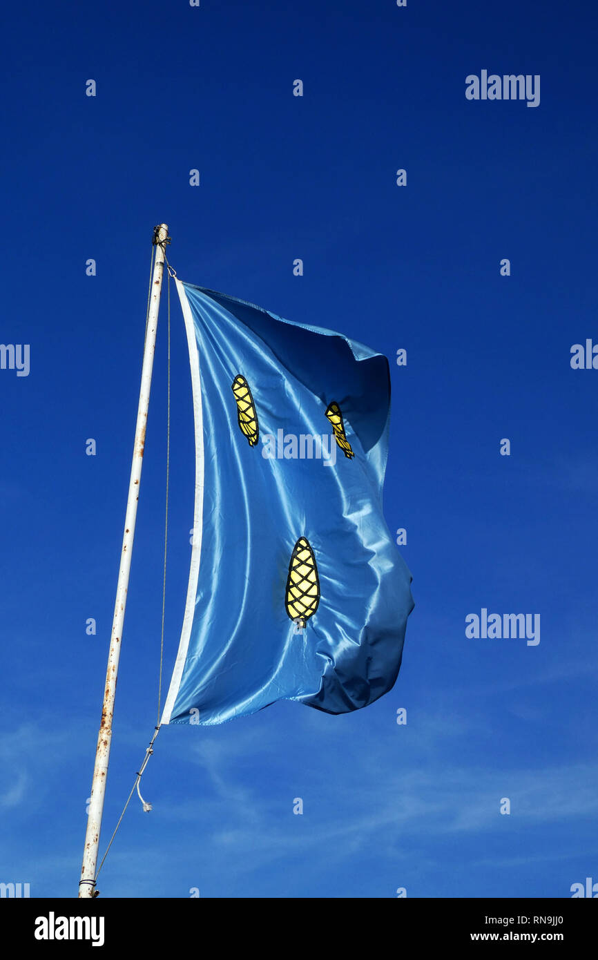 Dinan flag, Bretagne, Brittany, Cotes- d Armor, France, Europe Stock ...
