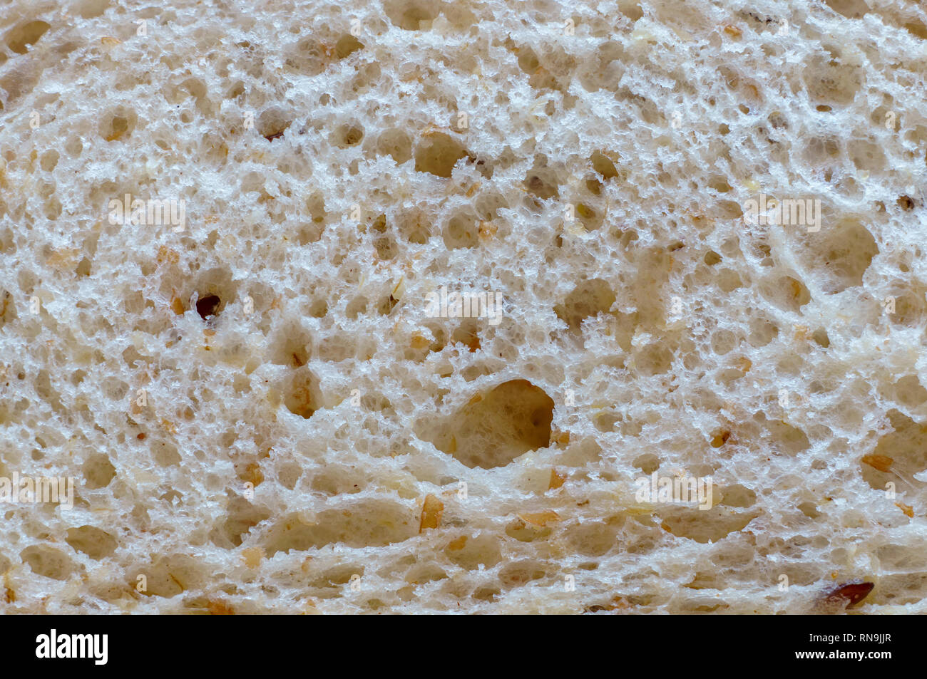 The structure of natural organic porous bread for the background macro ...