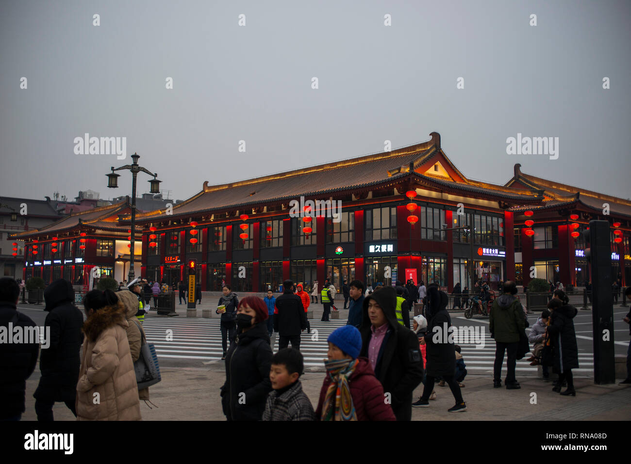 Visit the crowd.The Spring Festival of 2019 in xi 'an China Stock Photo ...