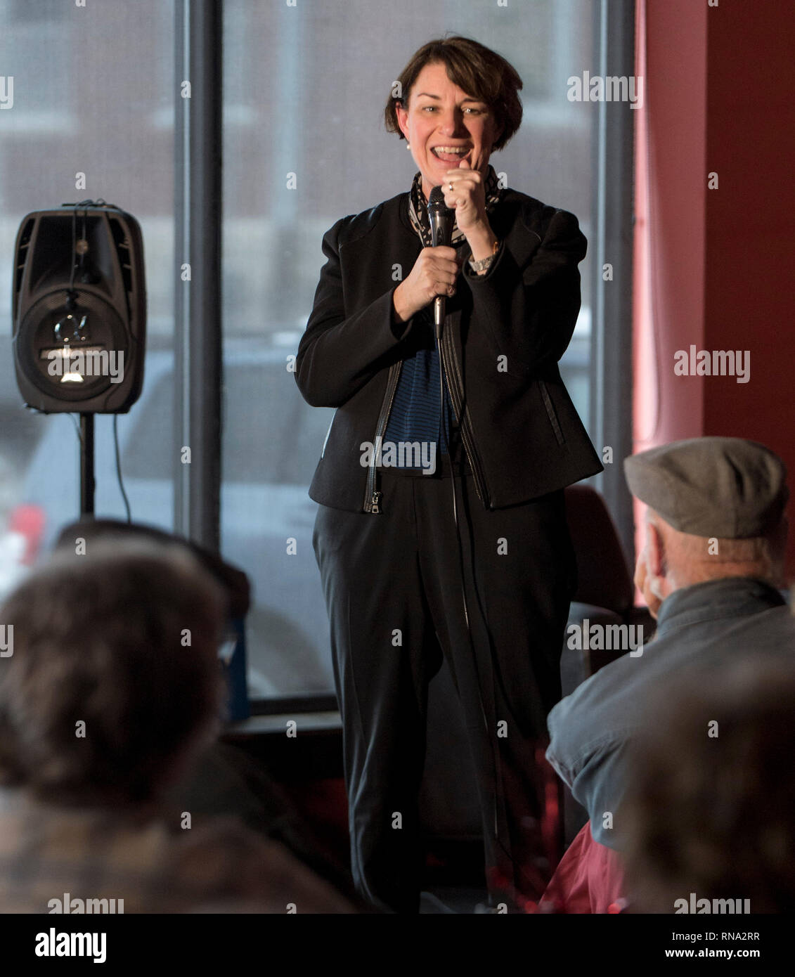 Knoxville, Iowa, USA. 17th Feb, 2019. U.S. Senator AMY KLOBUCHAR (D ...