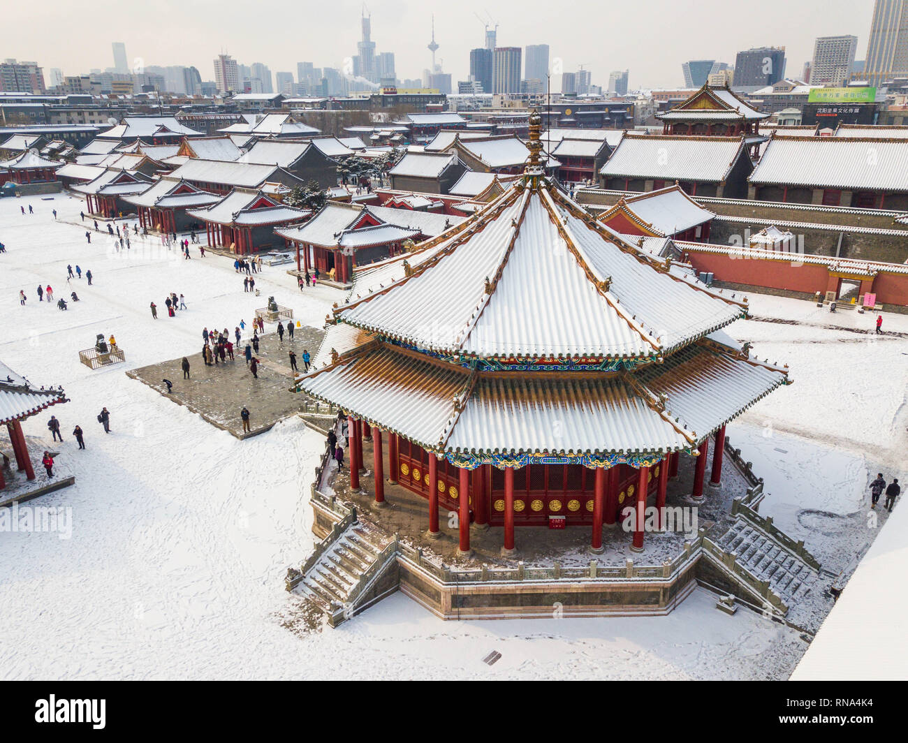 Shenyang, Shenyang, China. 18th Feb, 2019. Shenyang, CHINA-Aerial ...