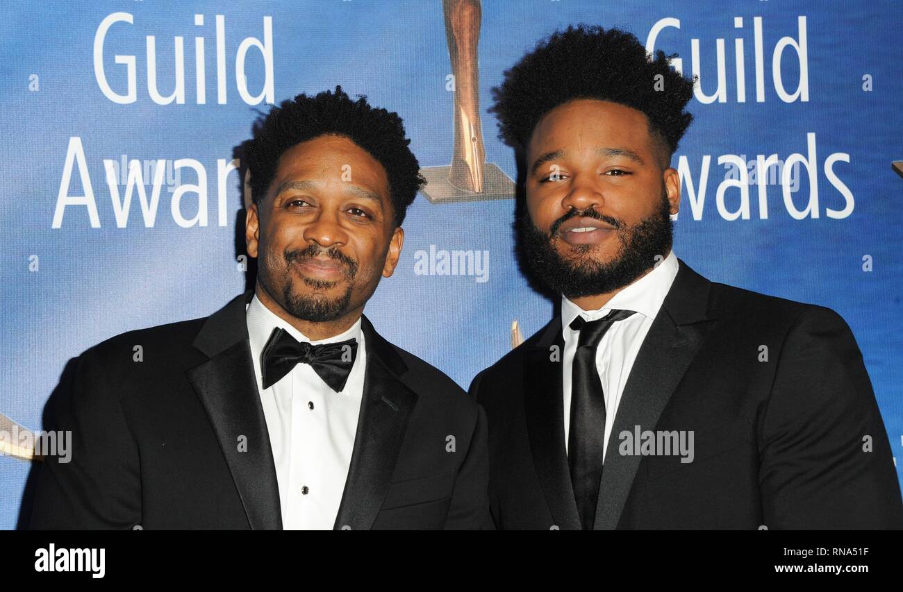 Beverly Hills, CA. 17th Feb, 2019. Joe Robert Cole, Bryan Coogler at ...