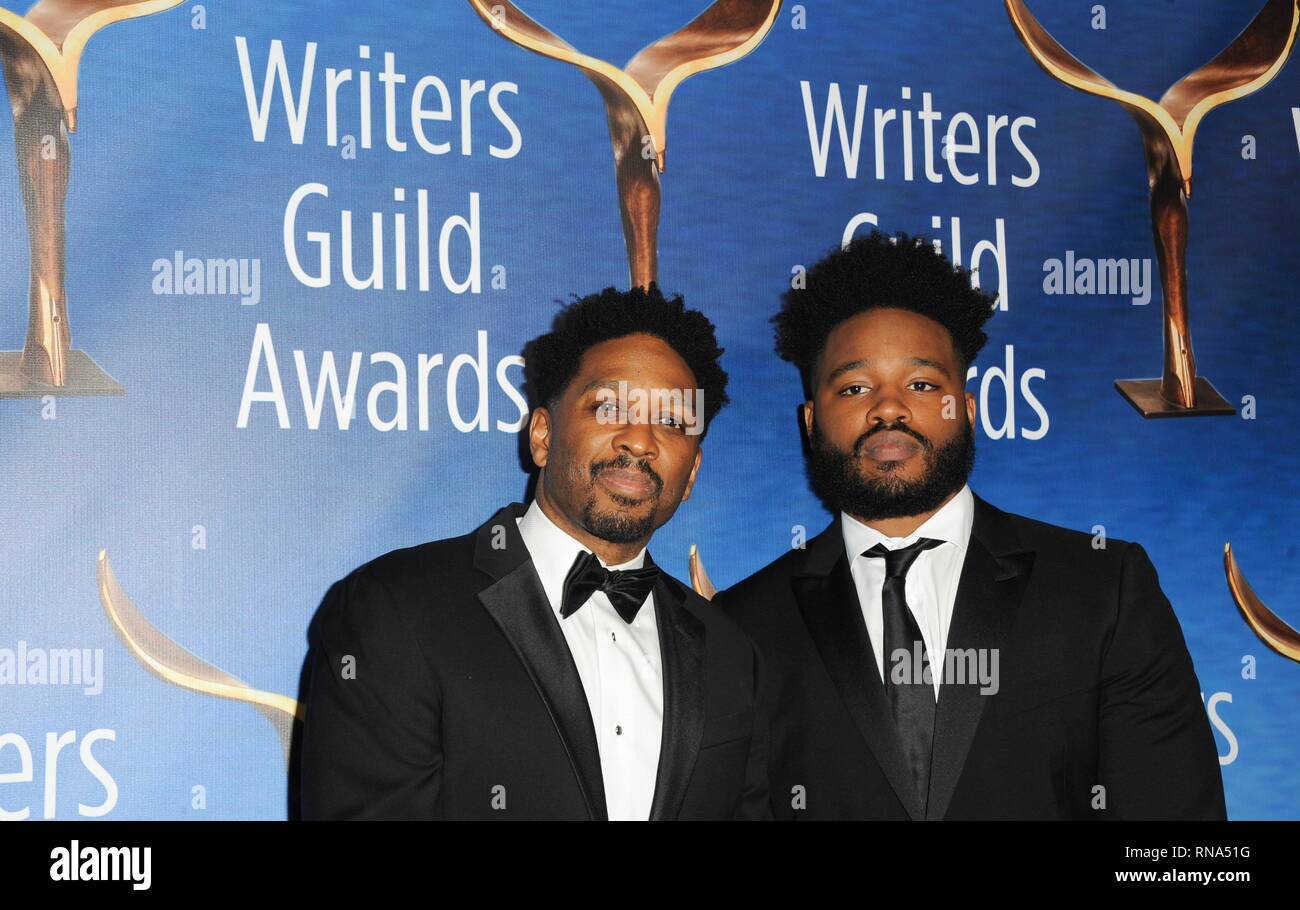 Beverly Hills, CA. 17th Feb, 2019. Joe Robert Cole, Bryan Coogler at ...