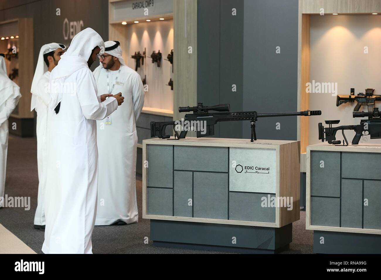 Abu Dhabi, United Arab Emirates. 17th Feb, 2019. People visit an ...