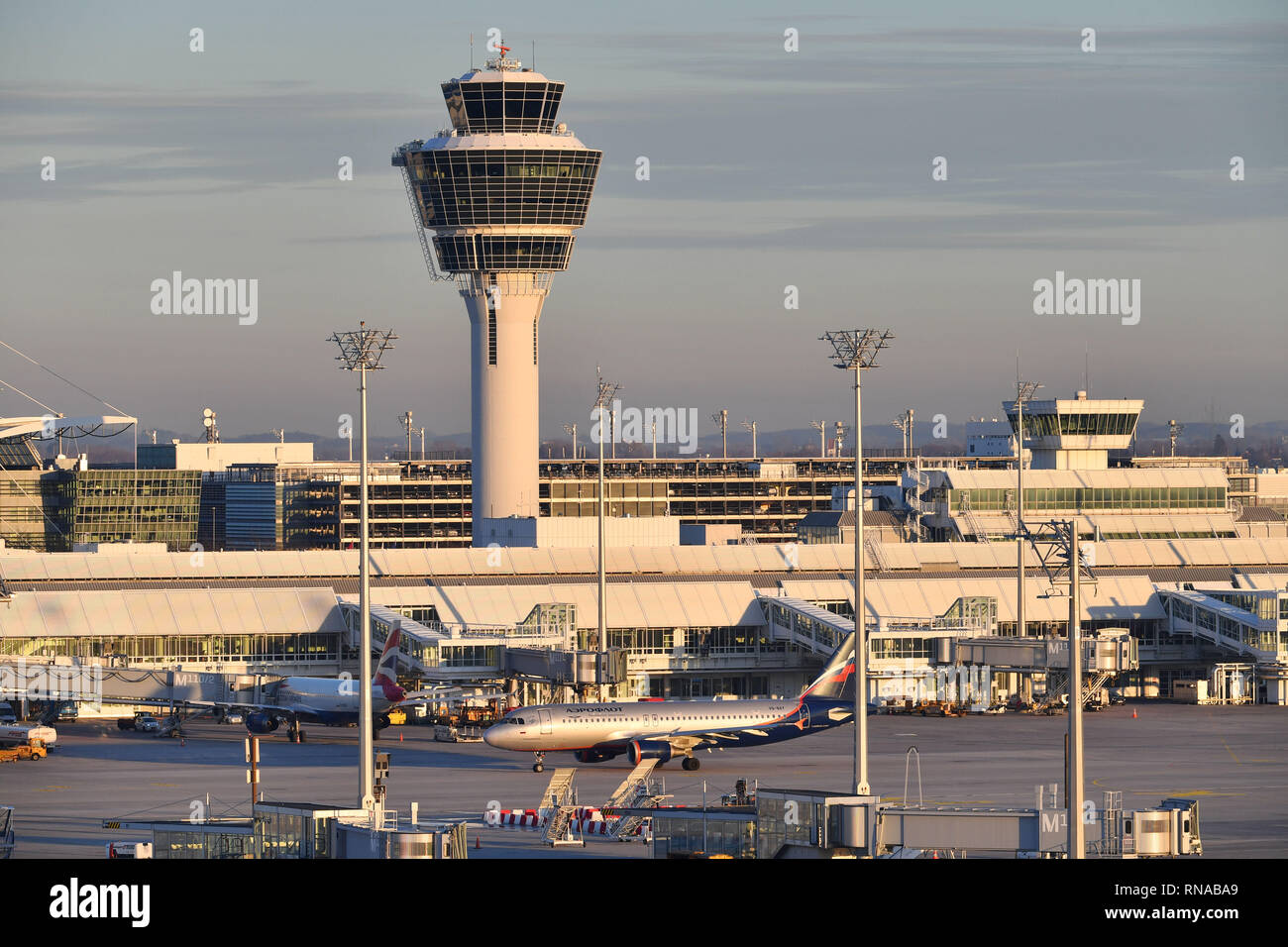 Munich, Deutschland. 14th Feb, 2019. View of Terminal 1 with tower, air ...