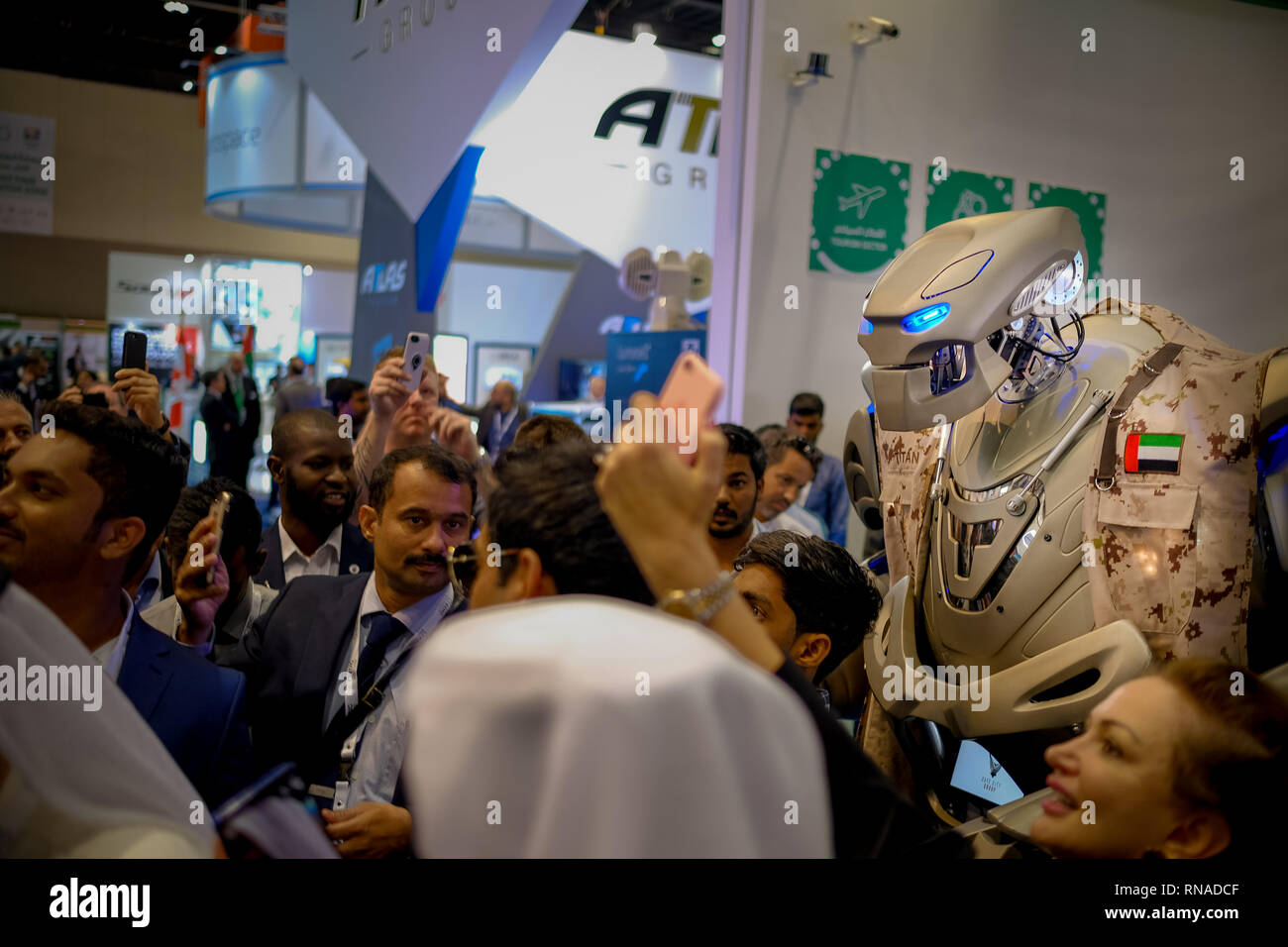 Abu Dhabi, UAE. 18th Feb 2019. IDEX 2019 is being held in ADNEC Abu ...