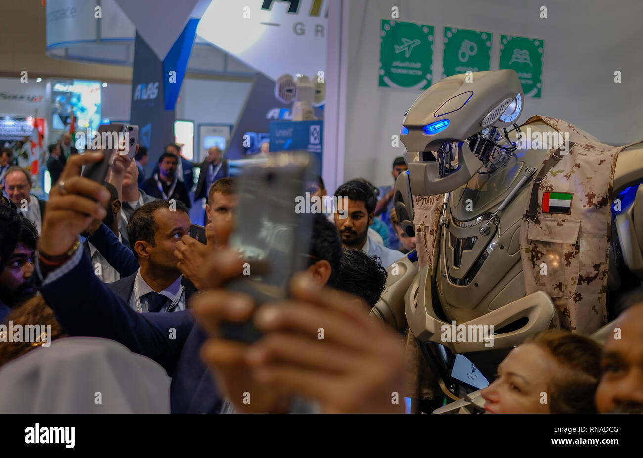 Abu Dhabi, UAE. 18th Feb 2019. IDEX 2019 is being held in ADNEC Abu ...