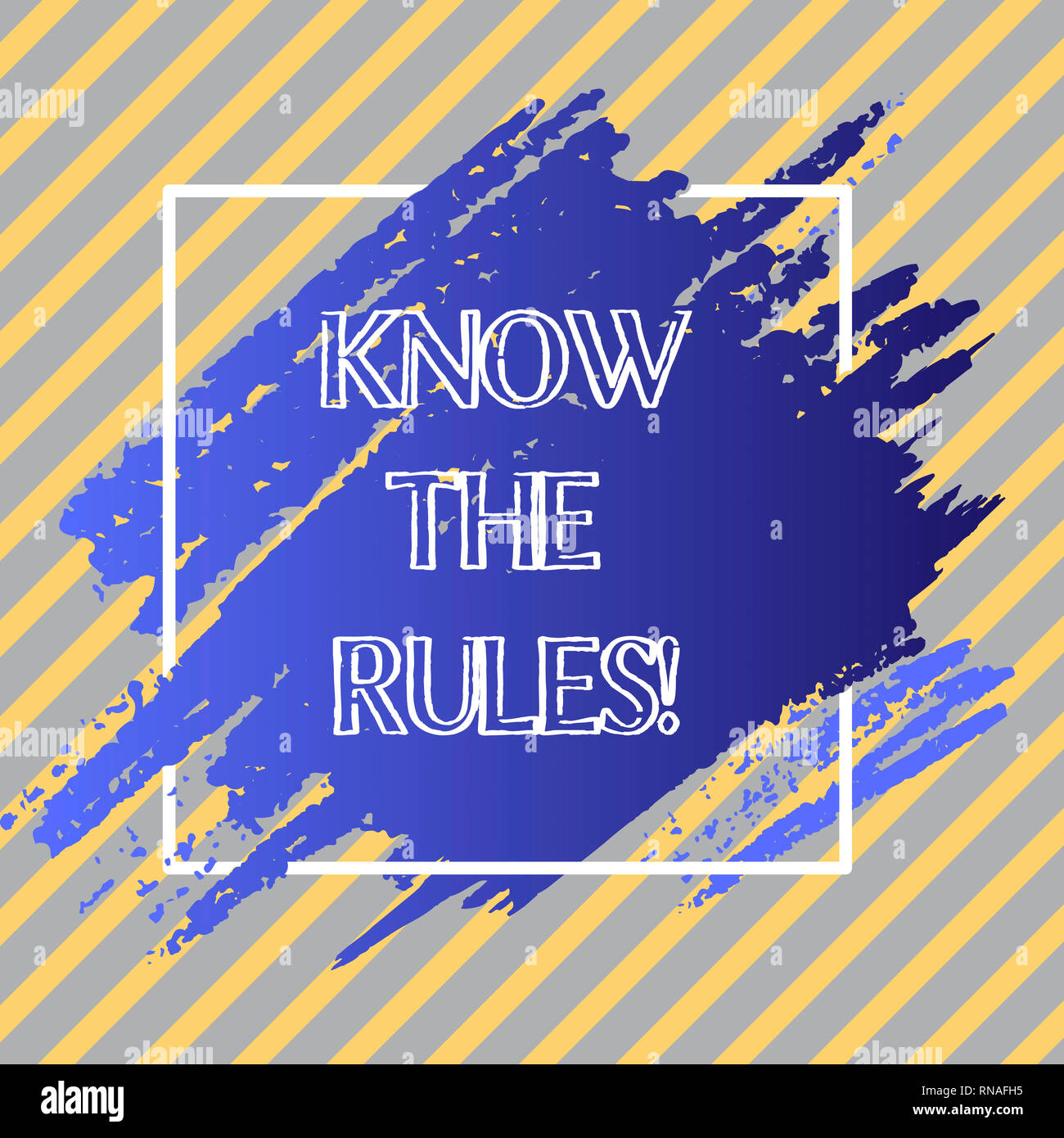 Conceptual hand writing showing Know The Rules. Business photo text ...