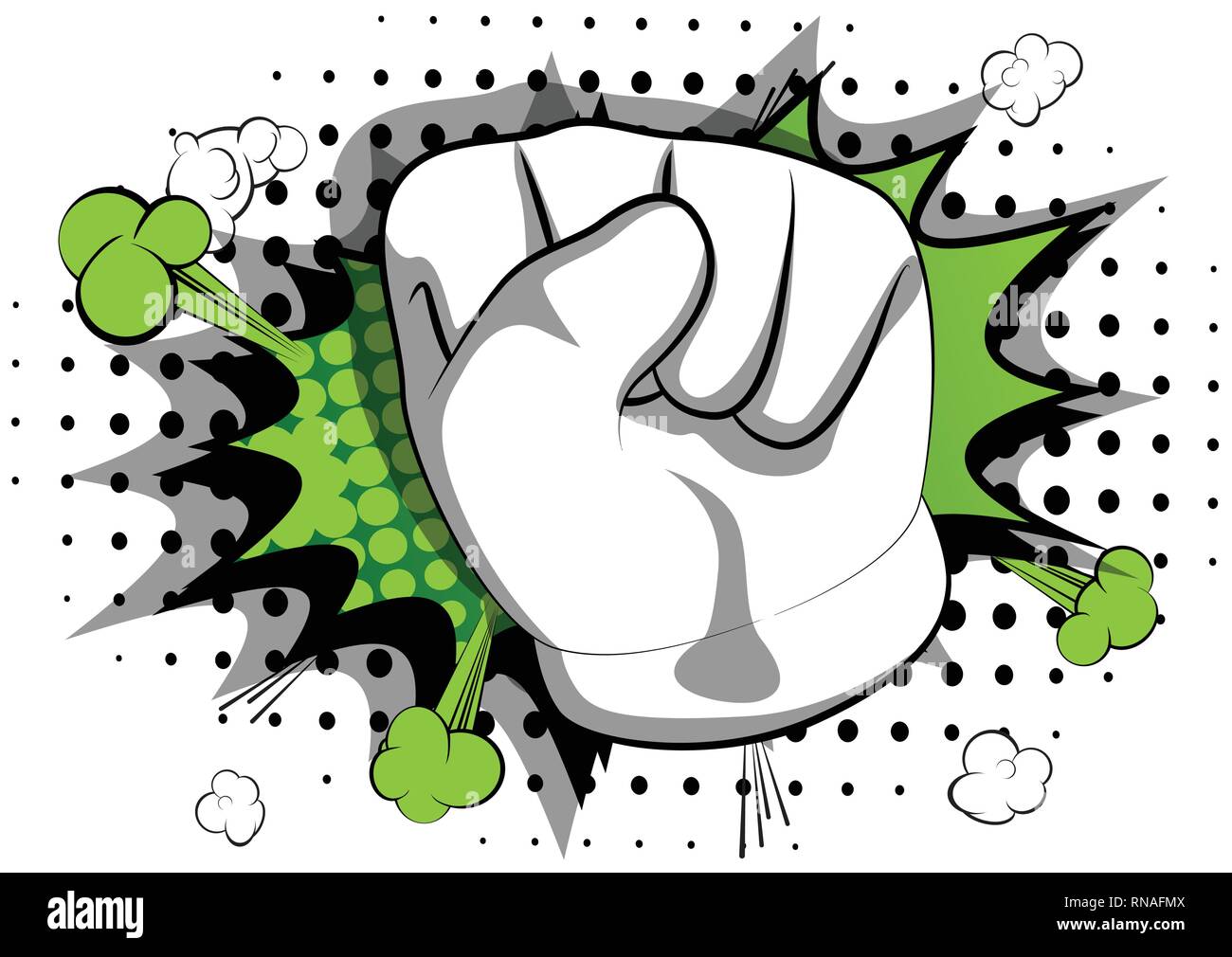 Vector cartoon hand making power to the people fist gesture ...