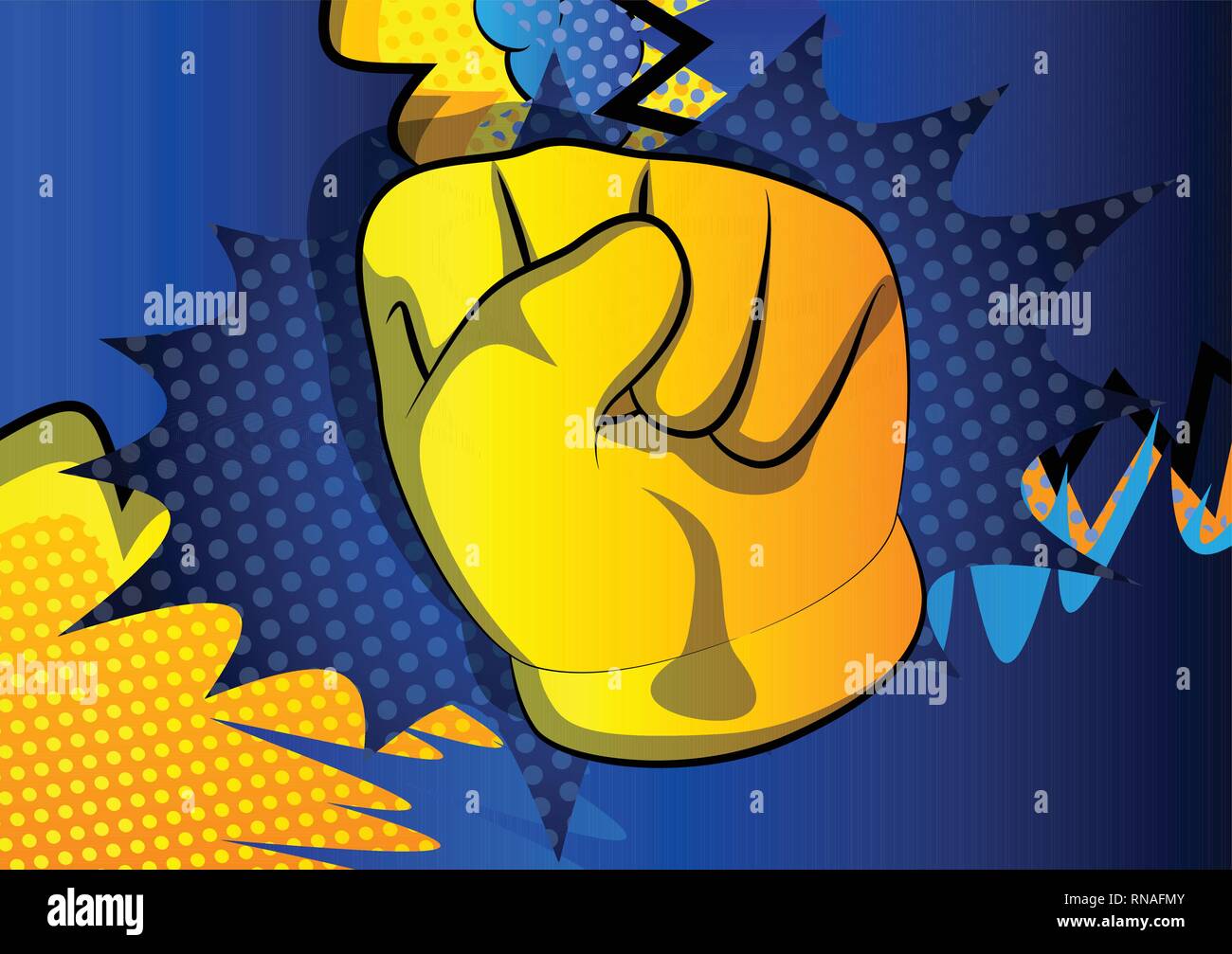 Vector cartoon hand making power to the people fist gesture ...