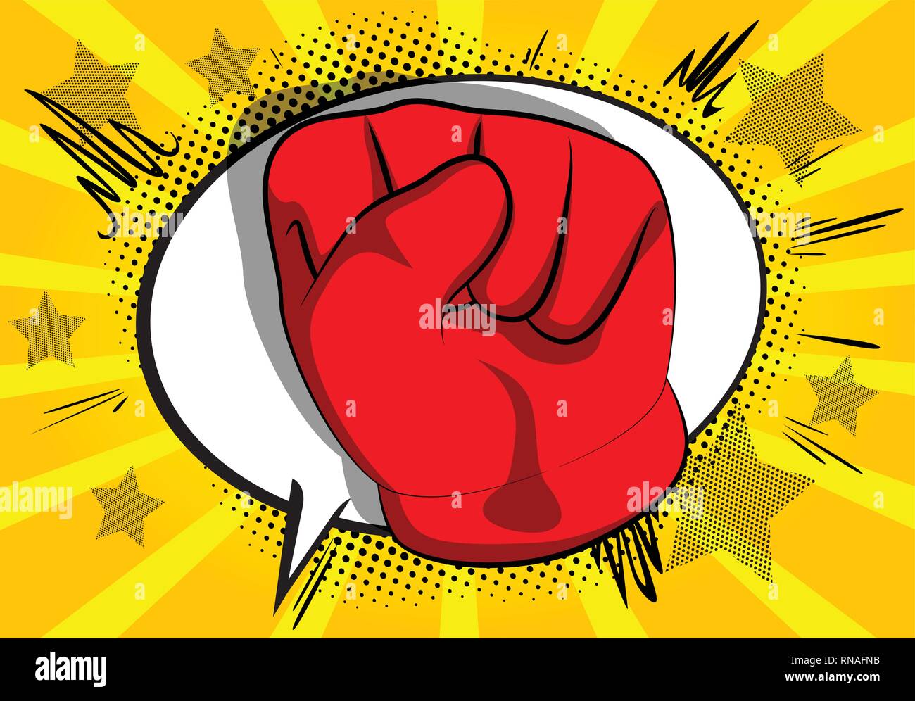 Vector cartoon hand making power to the people fist gesture ...