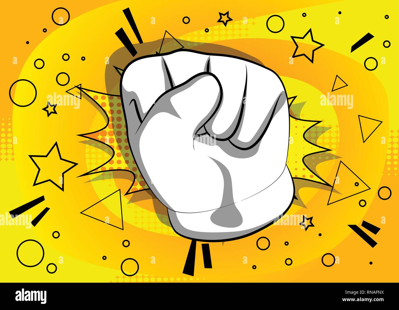 Vector cartoon hand making power to the people fist gesture ...