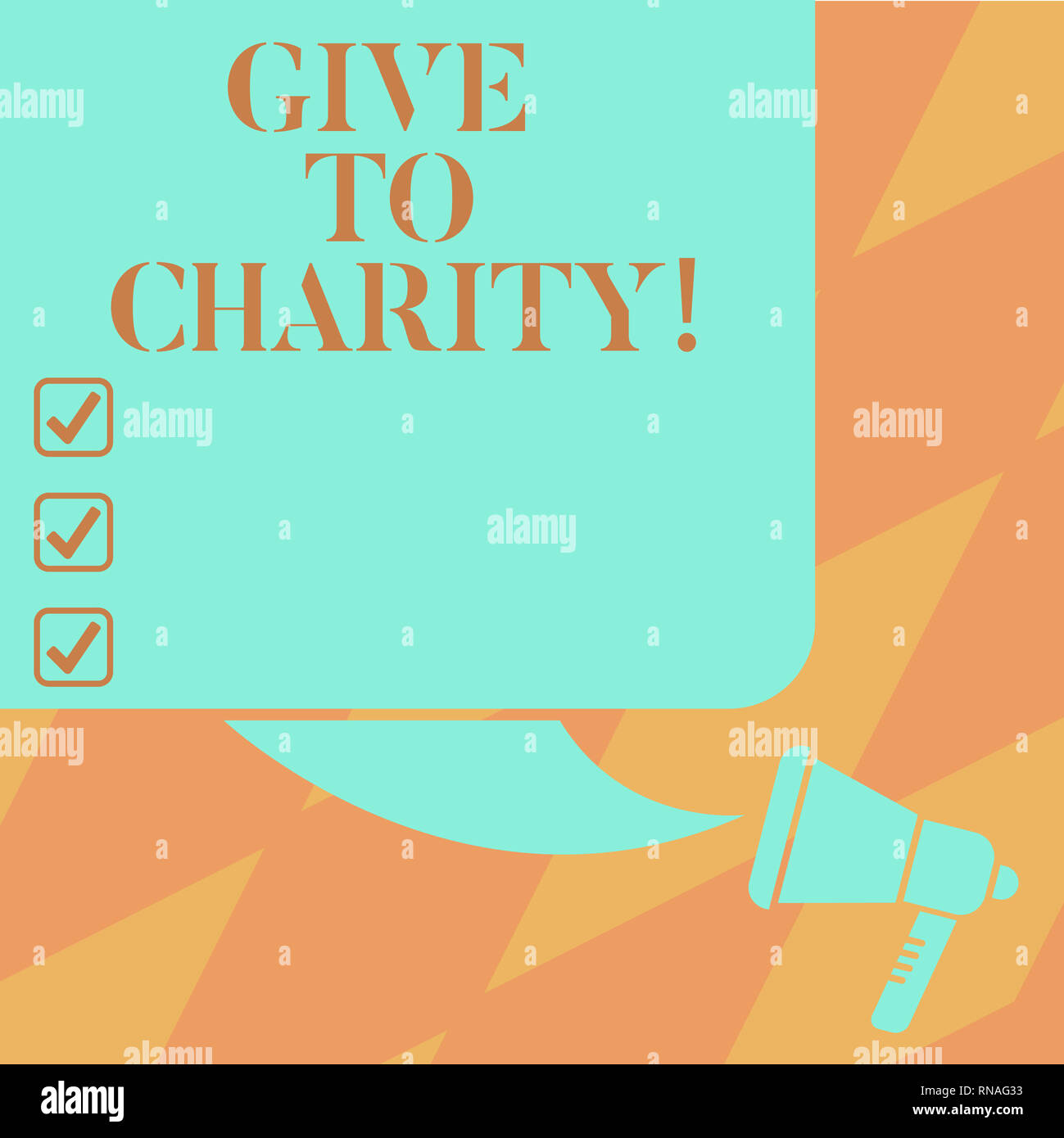 Text sign showing Give To Charity. Conceptual photo Donate giving ...