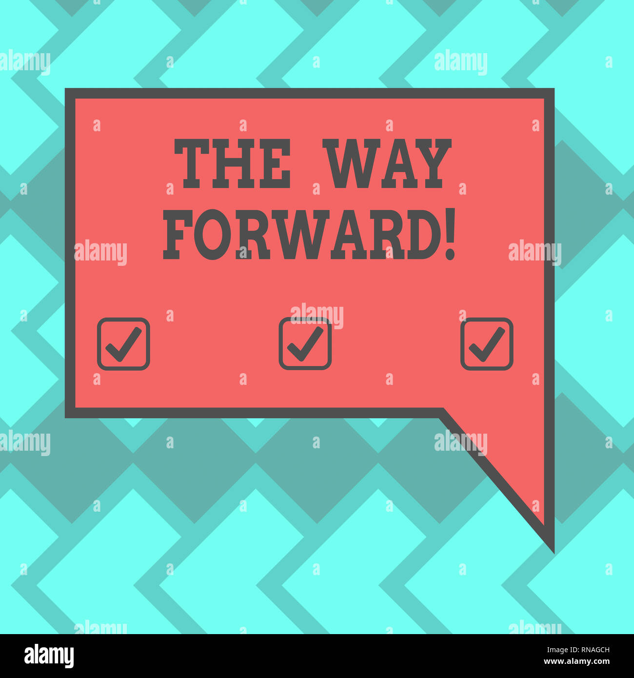 Text sign showing The Way Forward. Conceptual photo Direction to keep ...