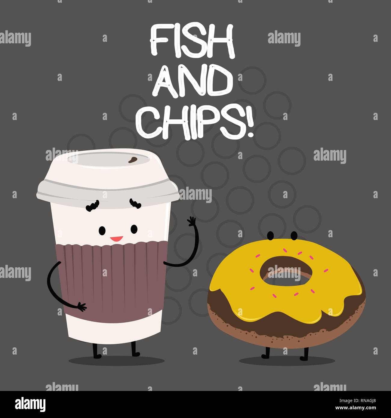 Word writing text Fish And Chips. Business concept for Seafood with ...